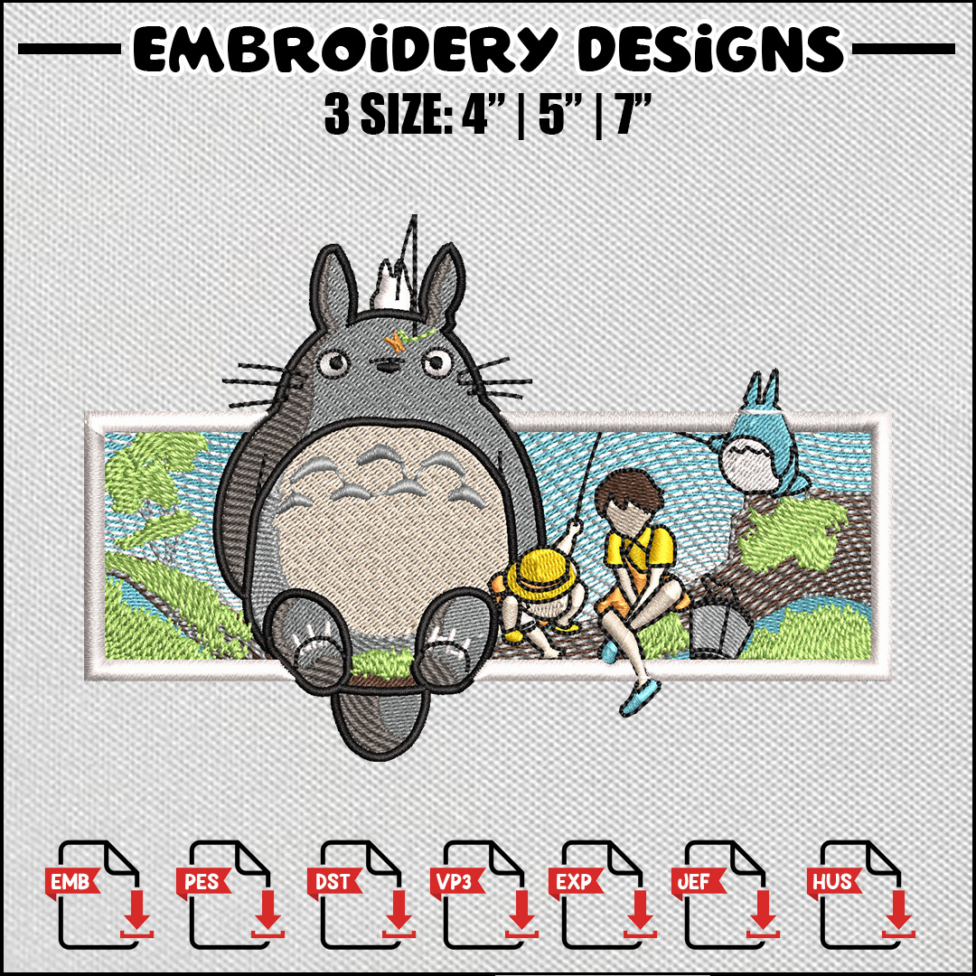 Totoro box embroidery design, Totoro embroidery, Embroidery | Inspire ...