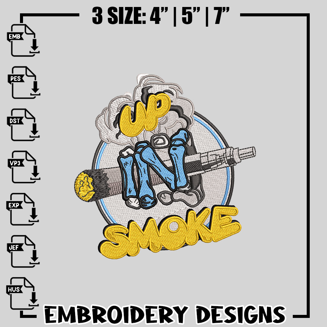 Up In Smoke logo embroidery design, Up In Smoke logo embroid | Inspire ...