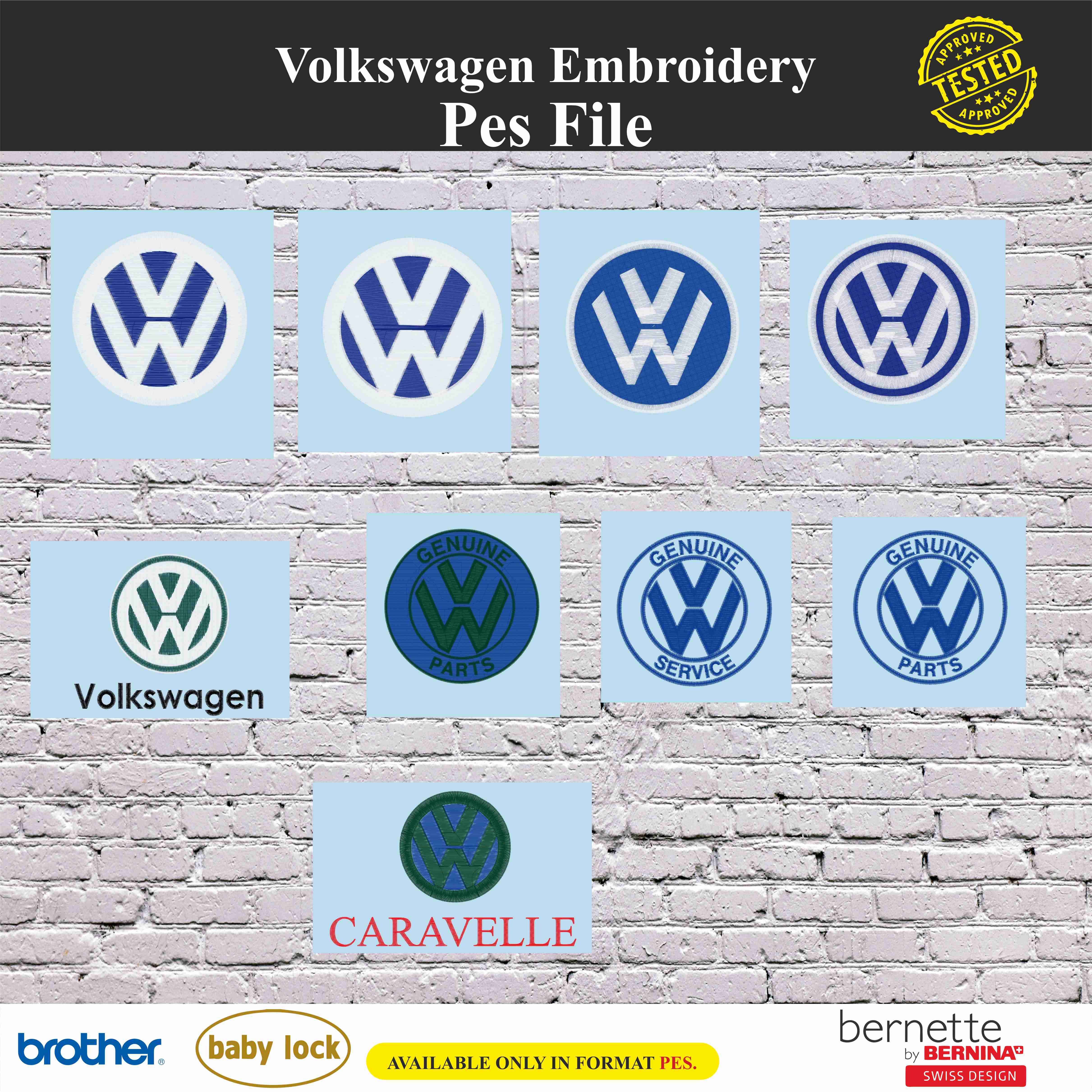 Volkswagen Embroidery Digital product - instant download | Inspire Uplift