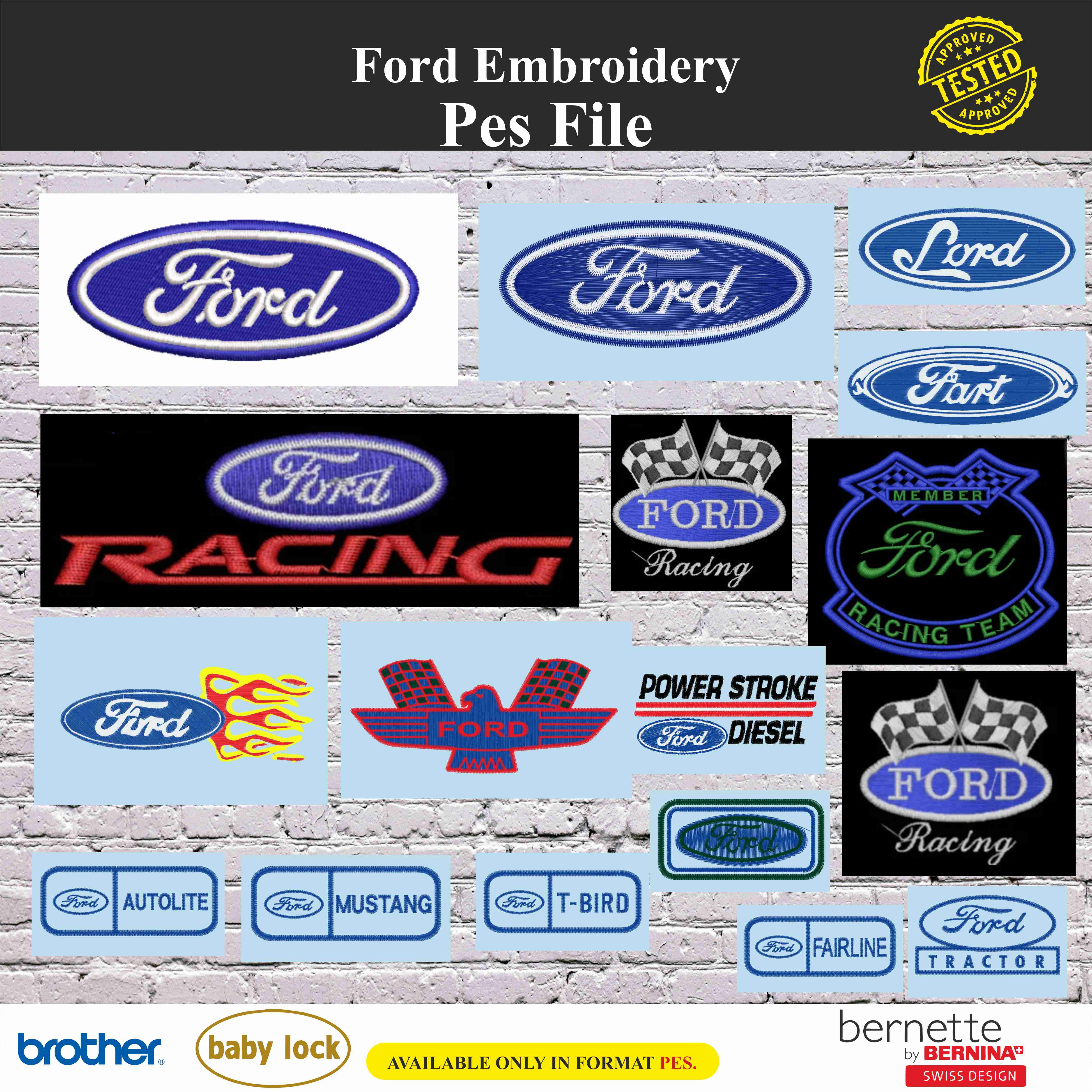 Ford Logo Embroidery Digital product - instant download | Inspire Uplift