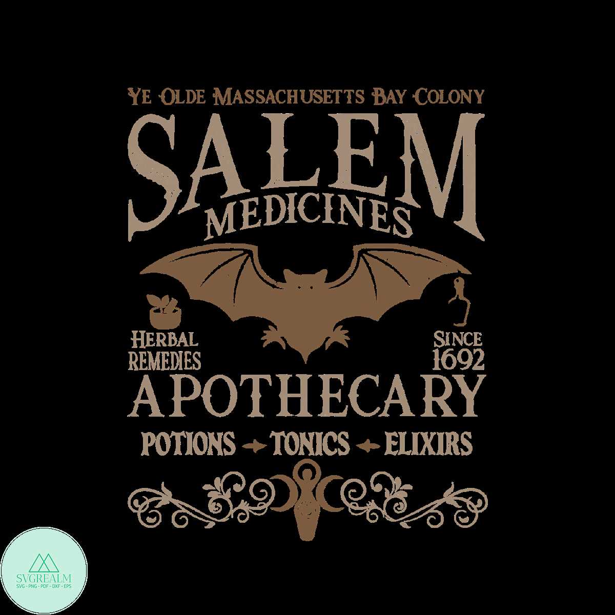 Salem Medicines Apothecary Halloween SVG File For Cricut - Inspire Uplift