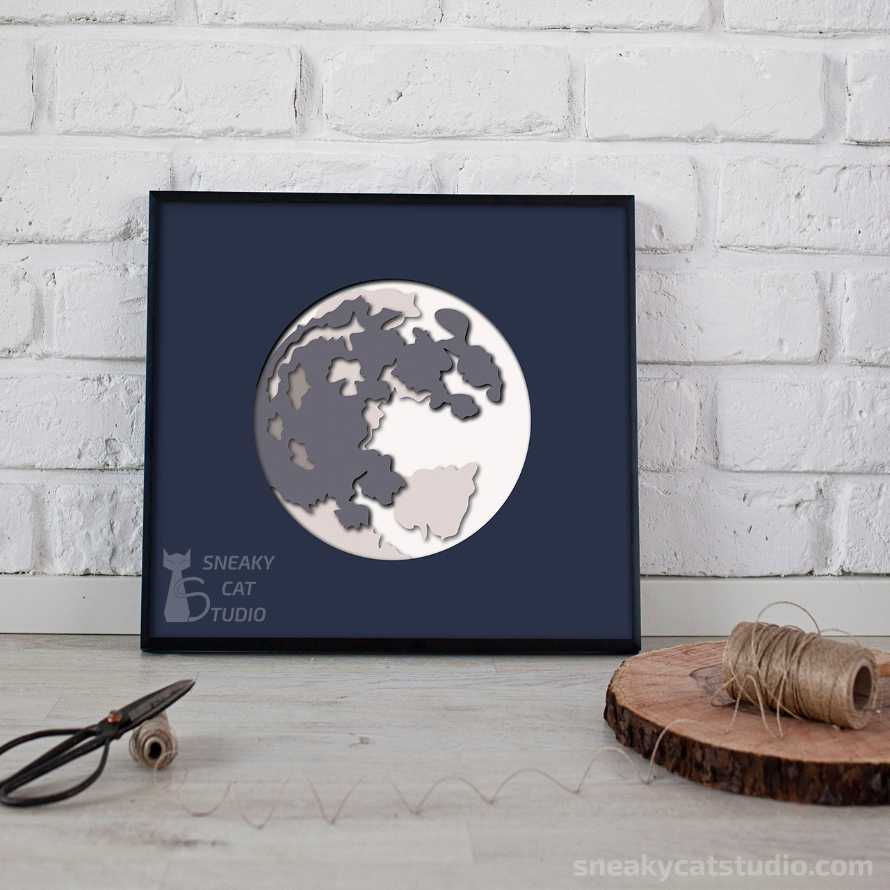 Moon - Light box template (Digital SVG PDF DXF*) | DIY - Inspire Uplift