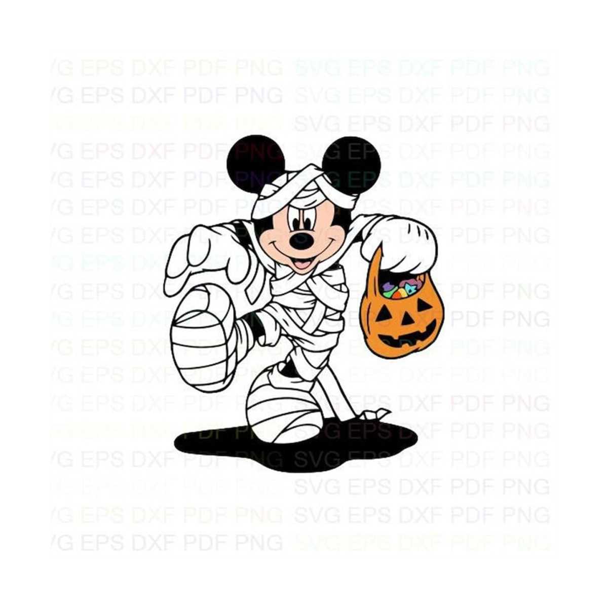 mickey_mummy Svg Dxf Eps Pdf Png, Cricut, Cutting file, Vect | Inspire ...