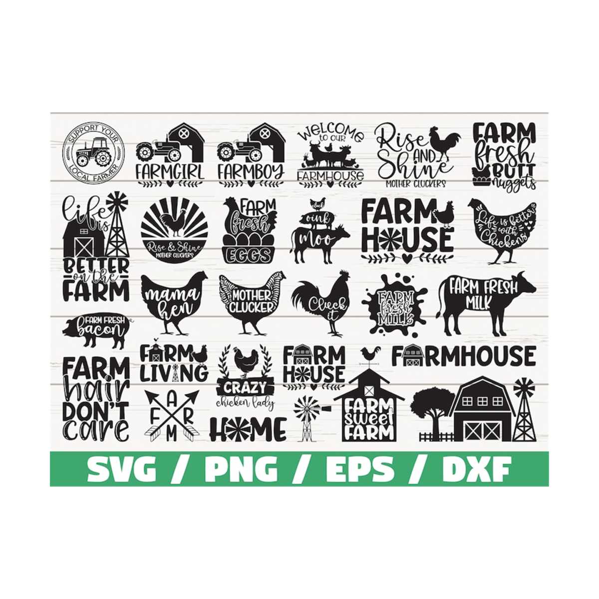 Farm Life SVG Bundle / Farmhouse SVG / Cut File / Cricut / C | Inspire ...