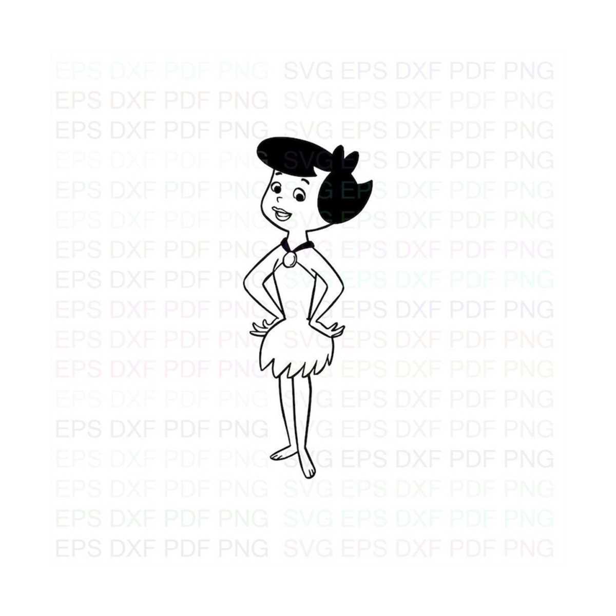 Betty_Rubble_The_Flintstones Outline Svg Dxf Eps Pdf Png, Cr | Inspire ...
