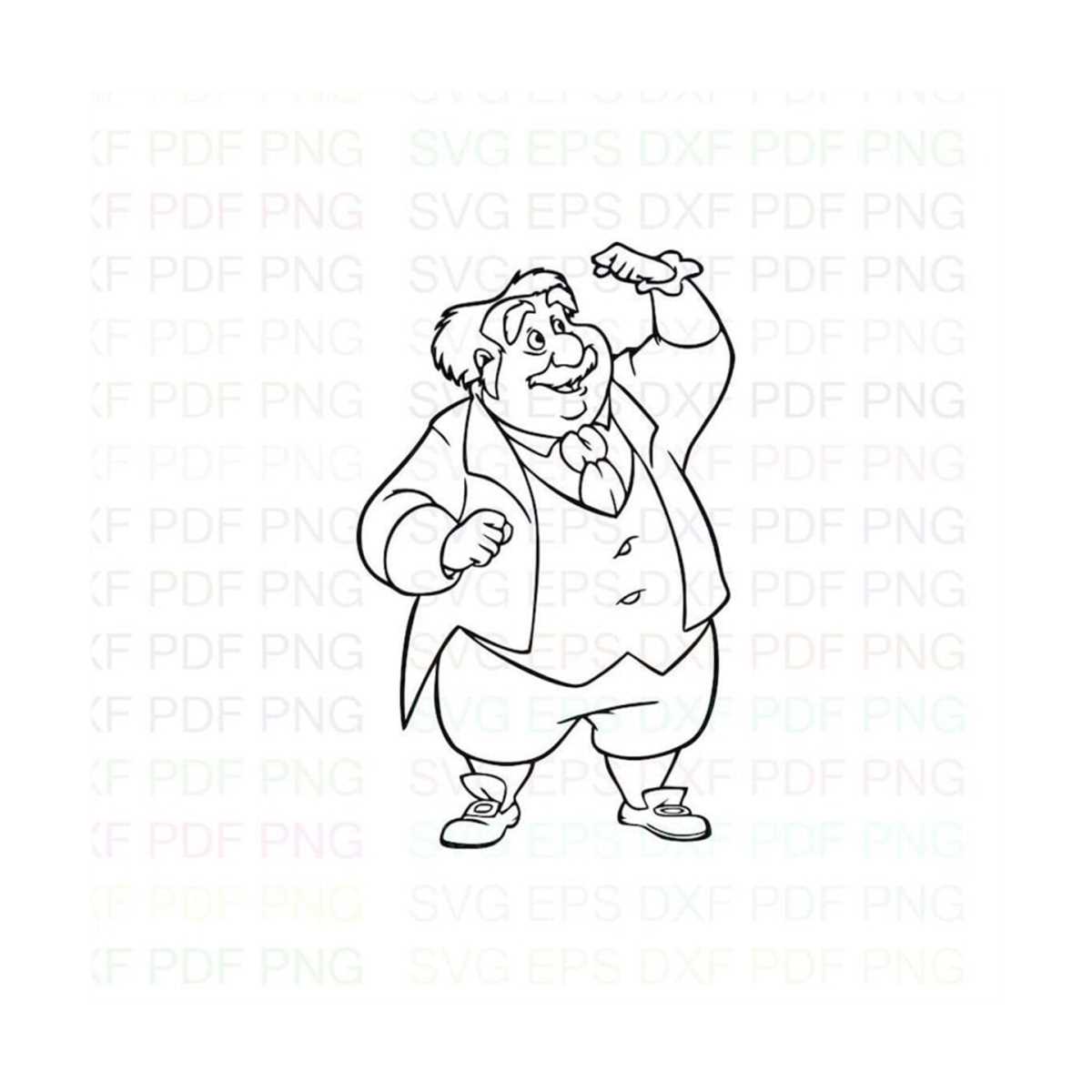 Maurice_Belles_Father_Beauty_and_the_Beast Outline Svg Dxf E - Inspire ...