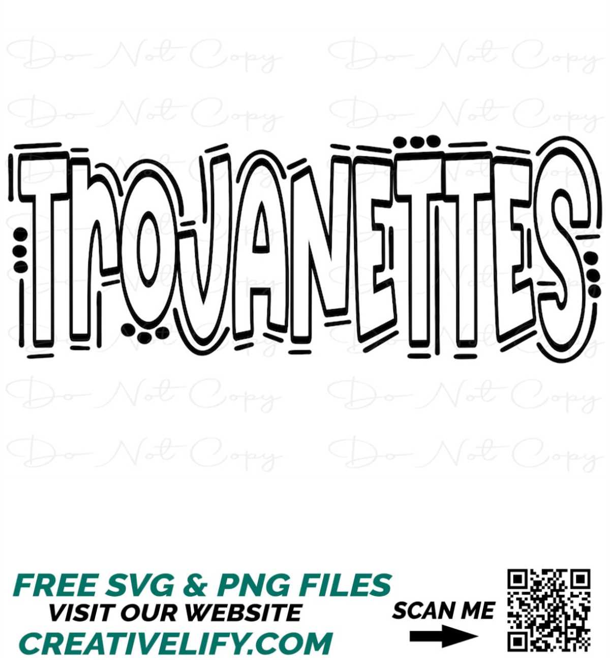 TROJANETTES - Doodle Letters Transparent Background - Sublim - Inspire ...