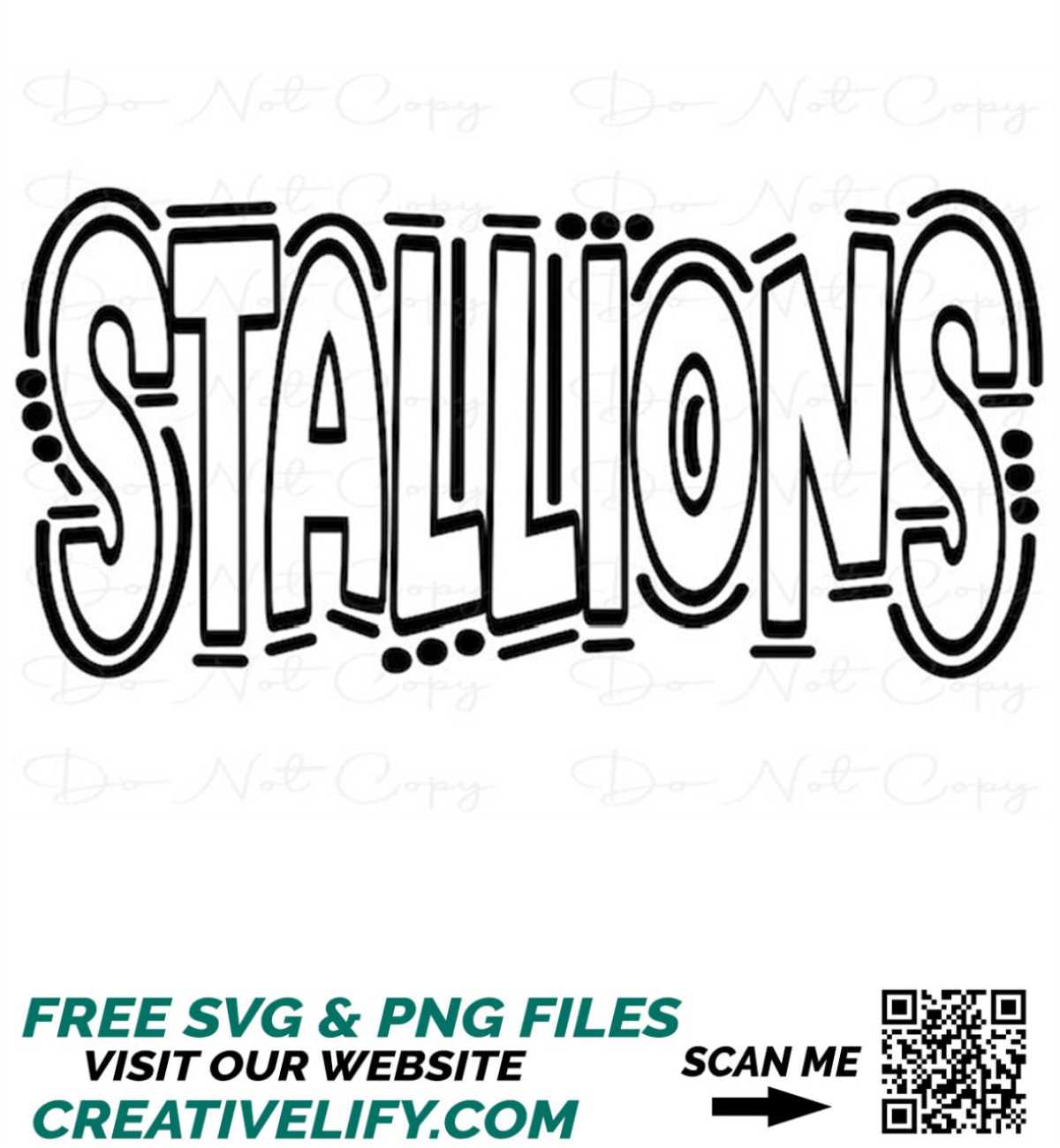STALLIONS - Doodle Letters Transparent Background - Sublimat | Inspire ...