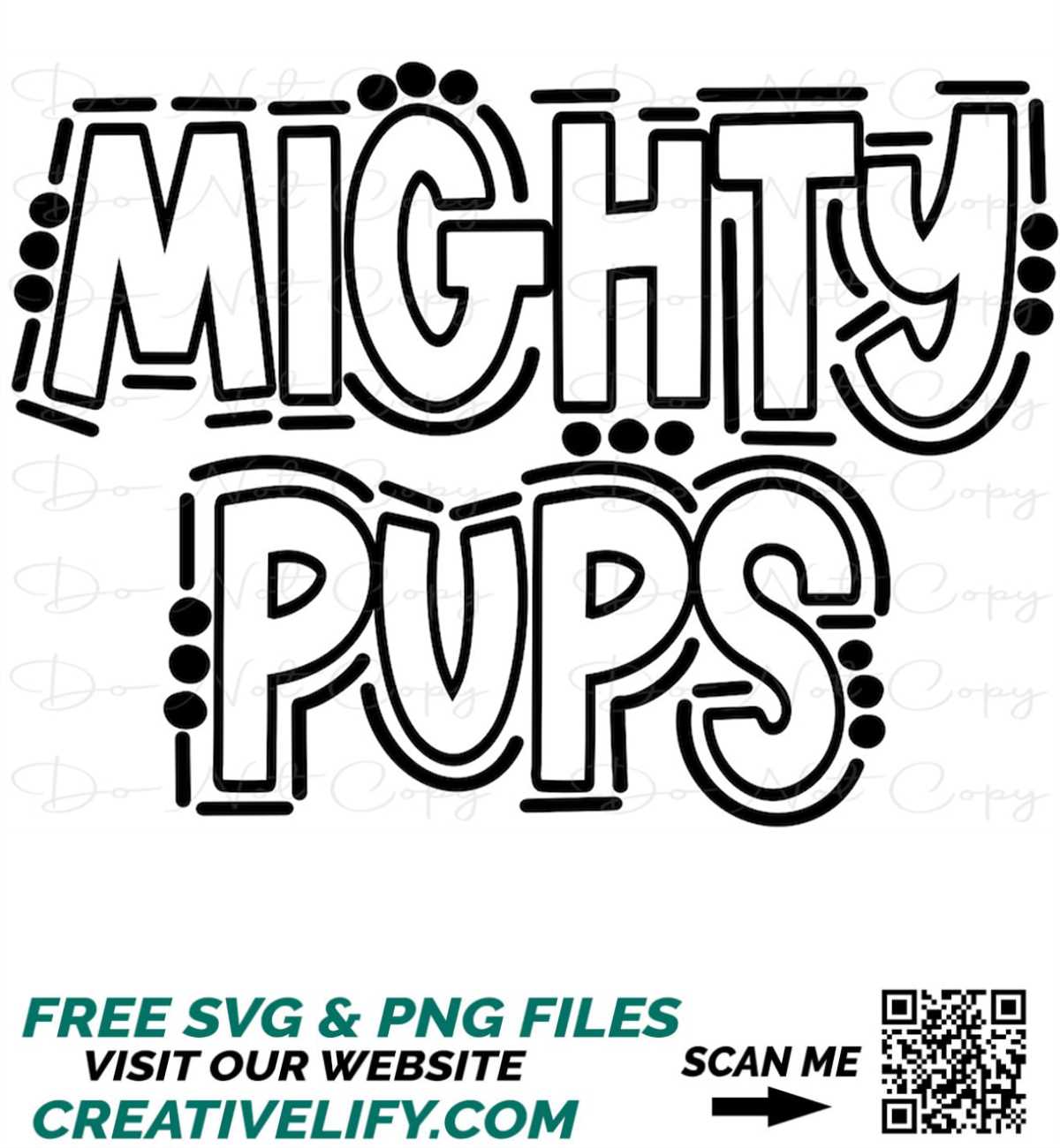 Mighty Pups - Doodle Letters Transparent Background - Sublim - Inspire ...