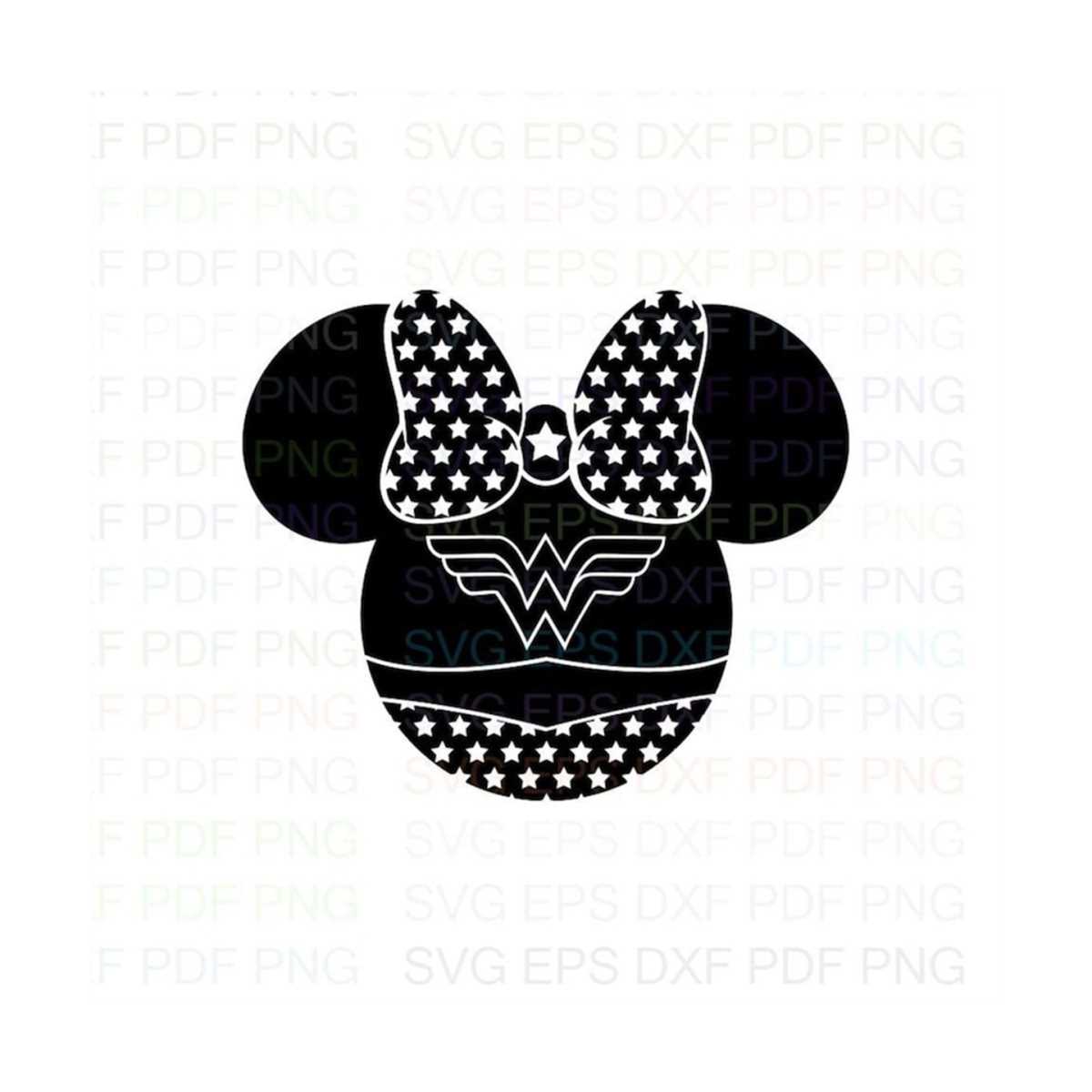 Wonder_Minnie_Star_Mickey_Mouse Outline Svg Dxf Eps Pdf Png, | Inspire ...