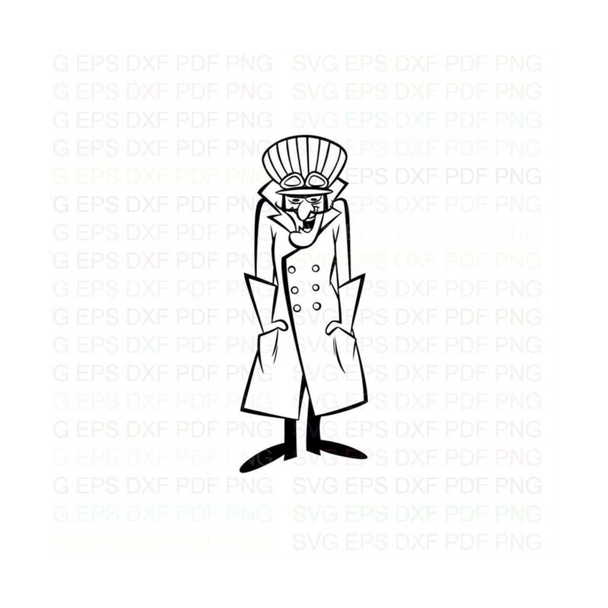 Dick_Dastardly_The_Wacky_Races Outline Svg Dxf Eps Pdf Png, | Inspire ...