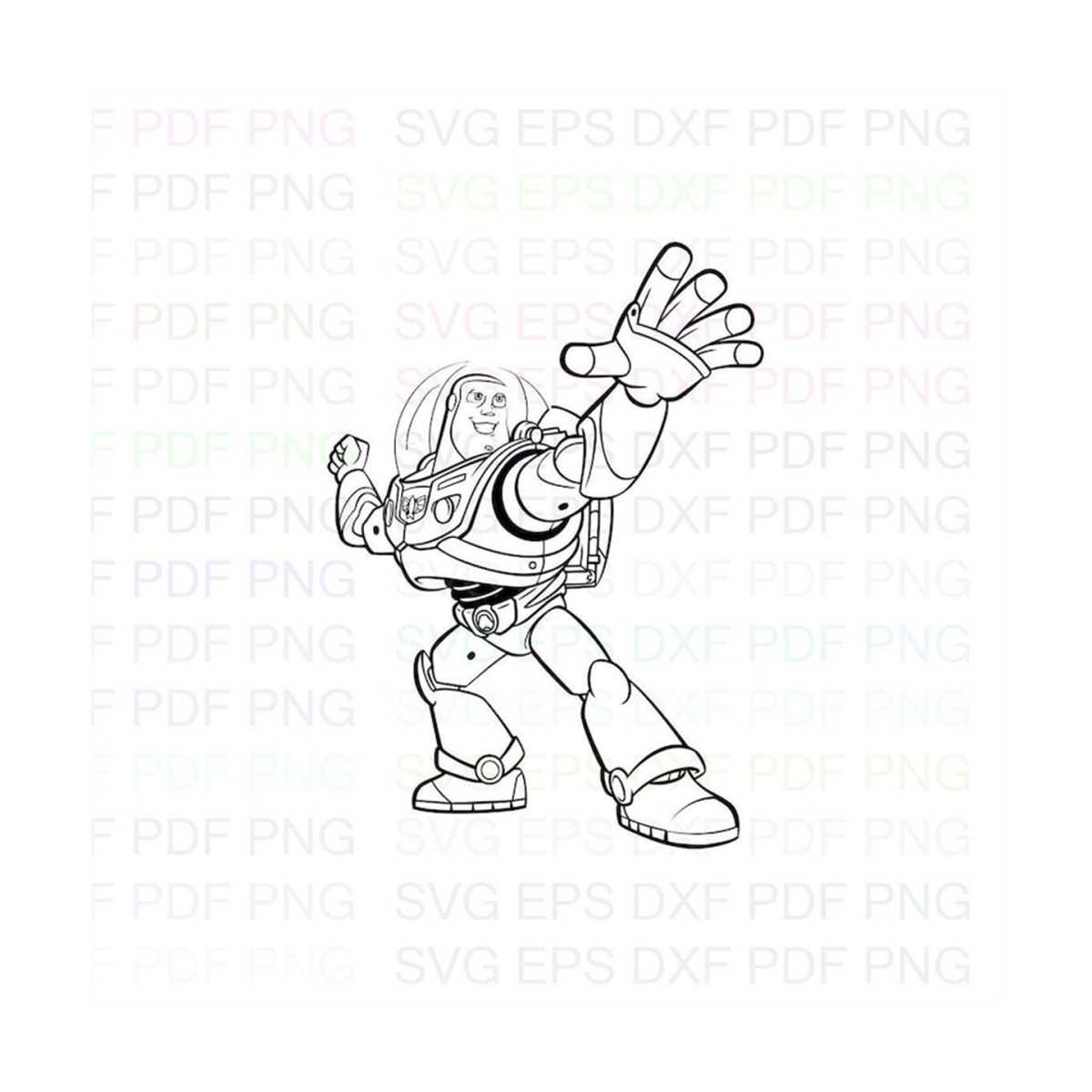 Buzz_Lightyear_Toy_Story_2 Outline Svg Dxf Eps Pdf Png, Cric | Inspire ...