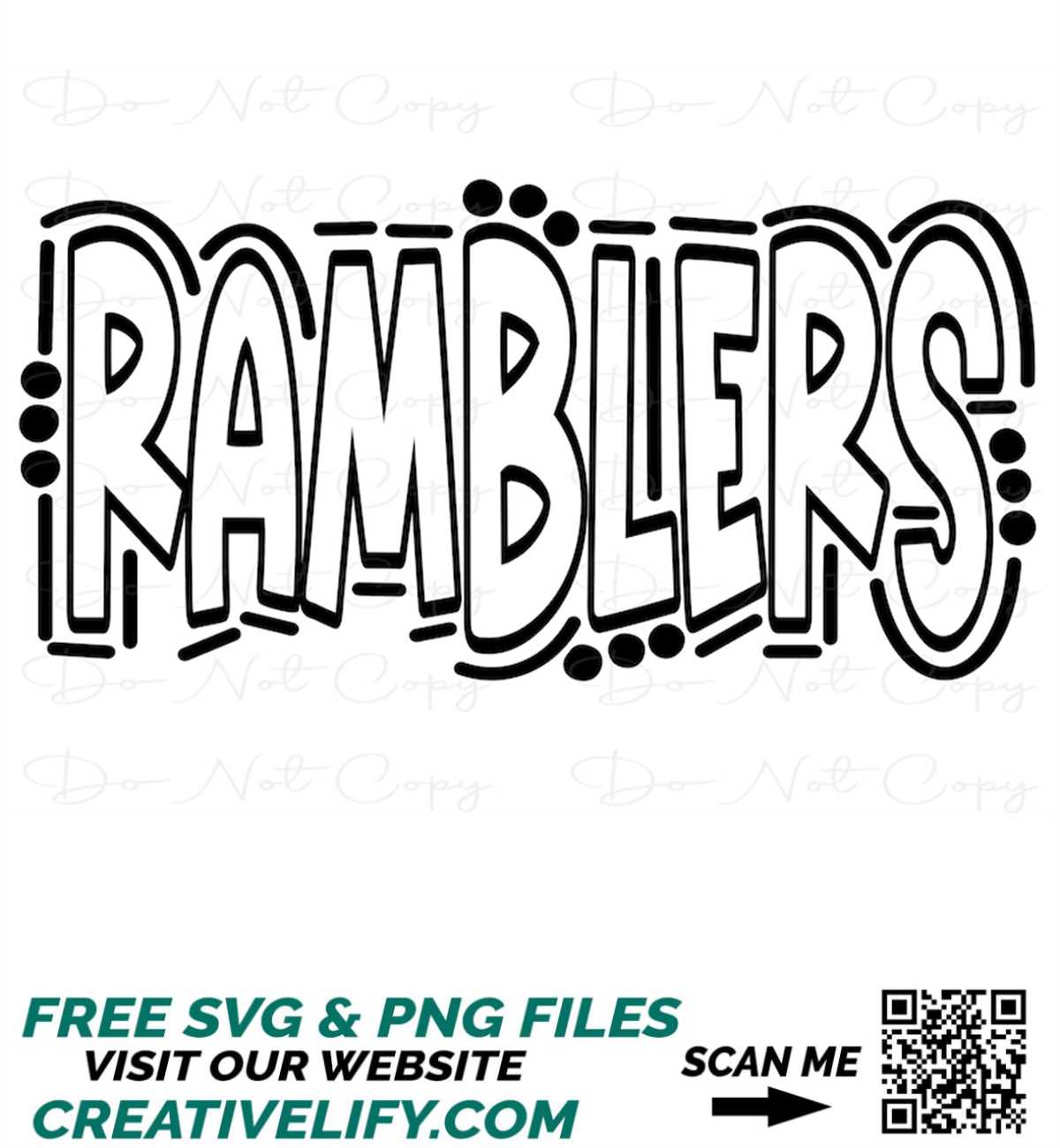 RAMBLERS - Doodle Letters Transparent Background - Sublimati - Inspire ...