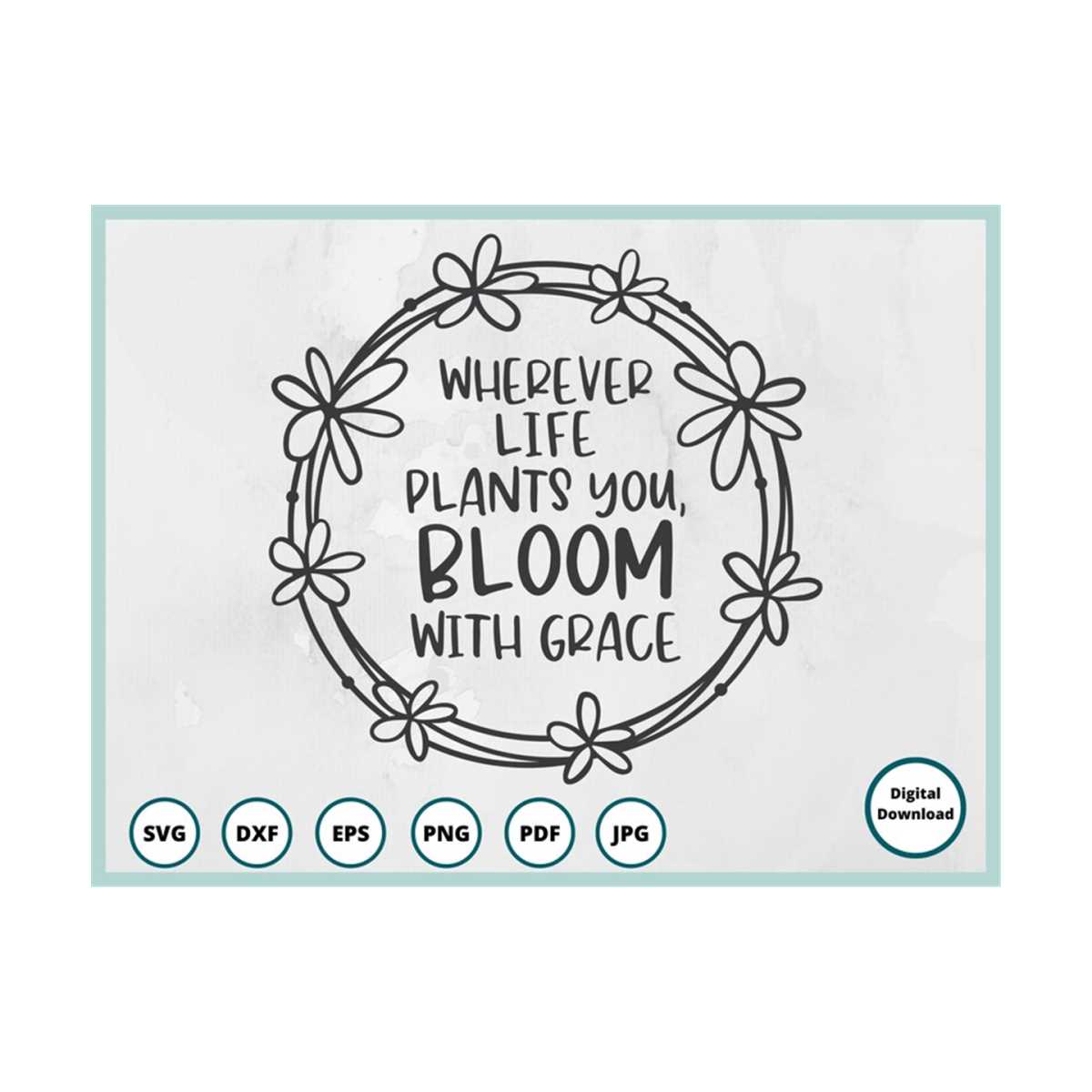 Botanical SVG | Nature SVG | Flowers SVG | bloom svg | Bloom | Inspire ...
