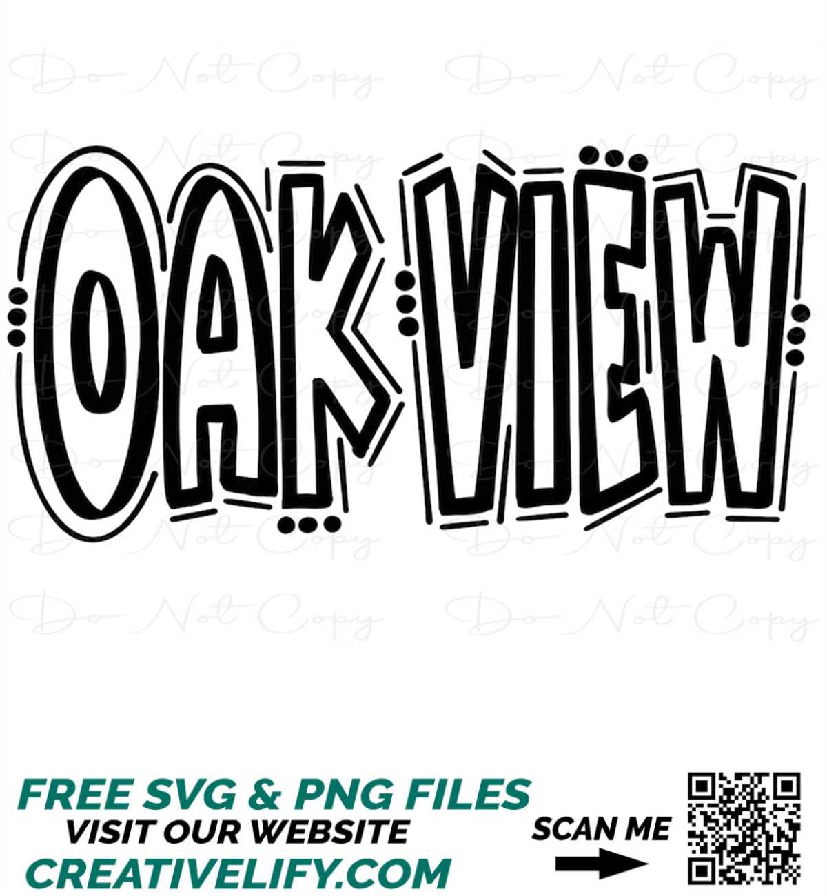 Oak View - Doodle Letters Transparent Background - Sublimati - Inspire ...