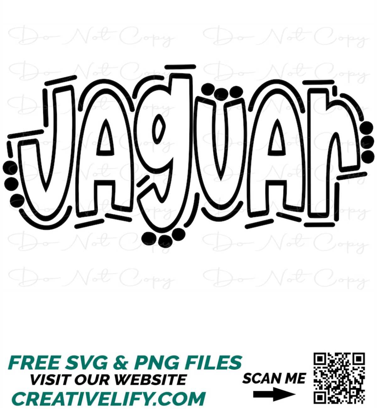 JAGUAR - Doodle Letters Transparent Background - Sublimation - Inspire ...