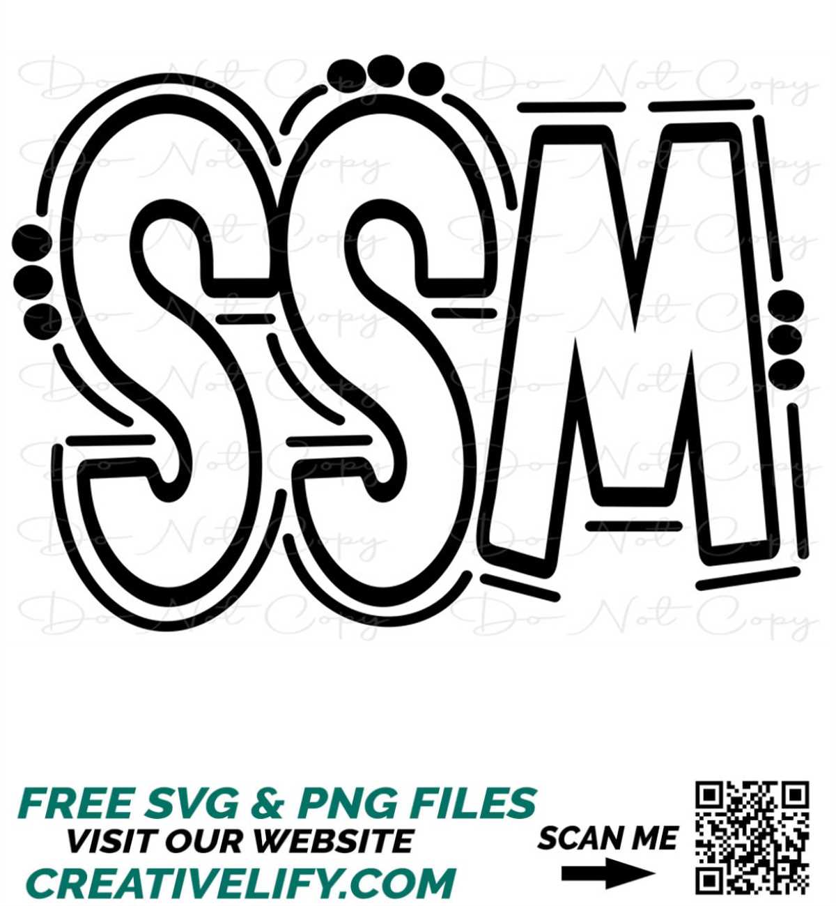 SSM - Doodle Letters Transparent Background - Sublimation PN | Inspire ...