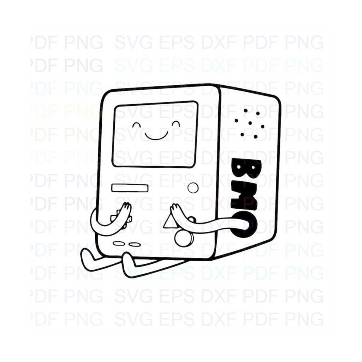 Beemo_2_Adventure_Time Outline Svg Dxf Eps Pdf Png, Cricut, | Inspire ...