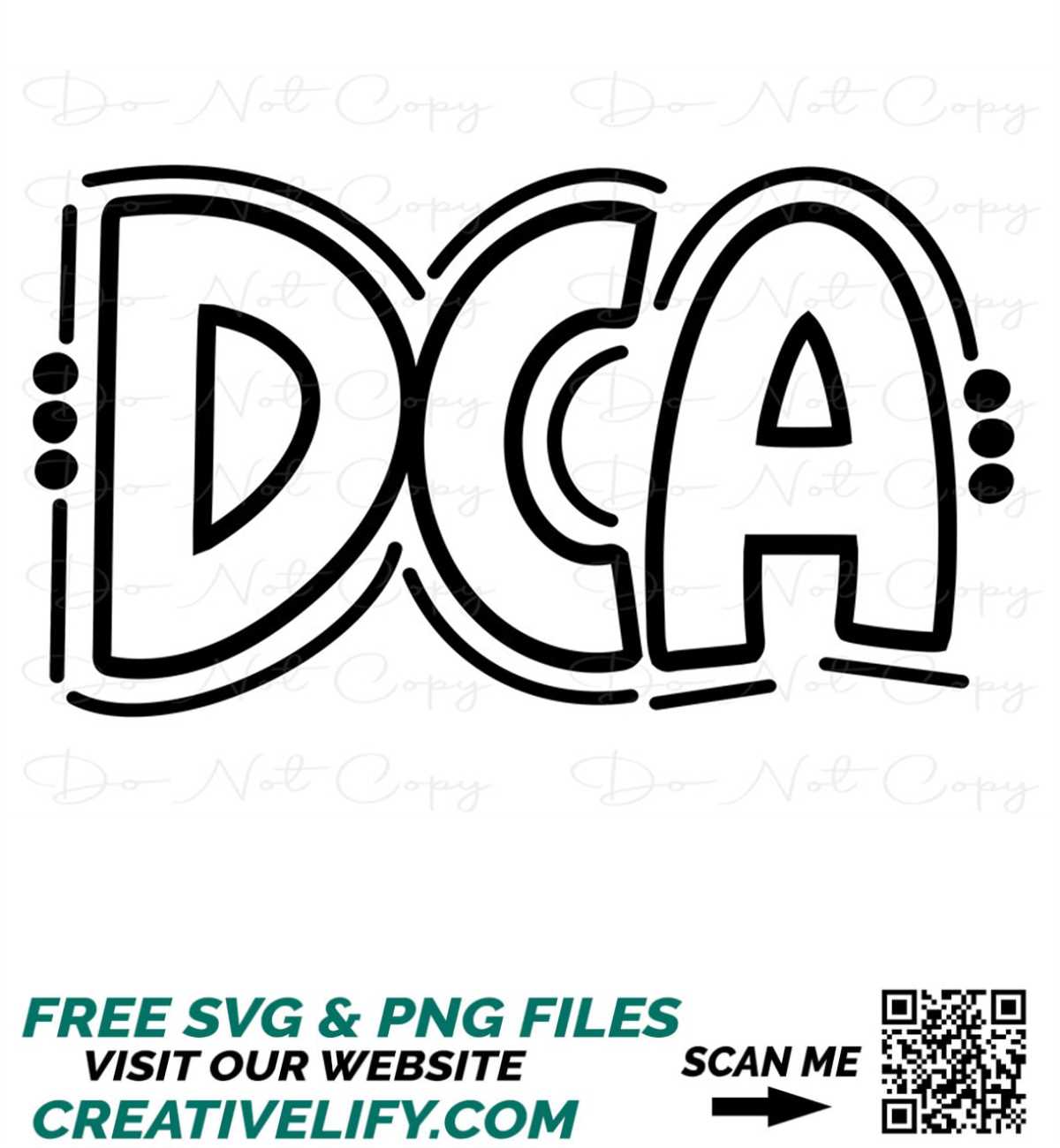 DCA - Doodle Letters Transparent Background - Sublimation PN | Inspire ...