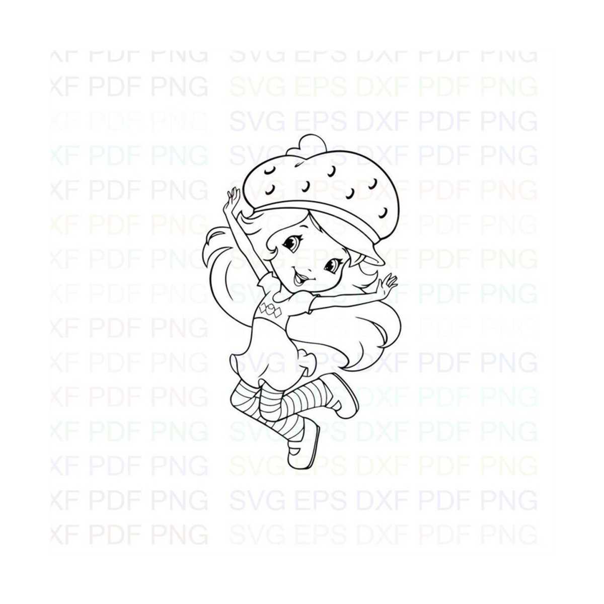 Strawberry_Shortcake_Berry_Bitty_Adventures Outline Svg Dxf | Inspire ...