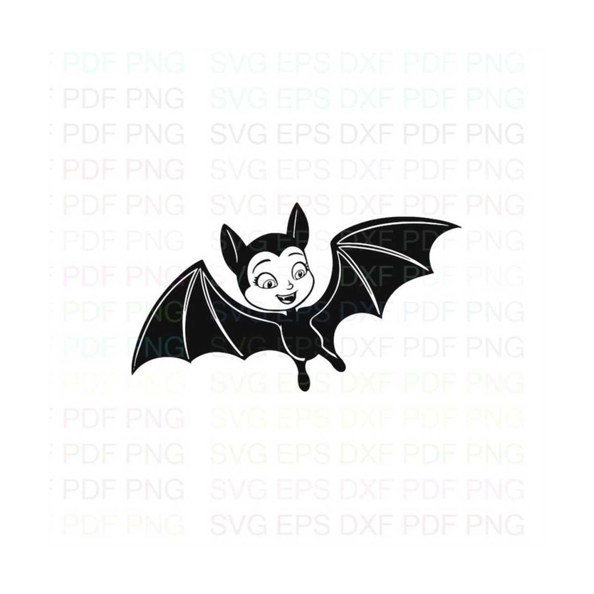 Vampirina_Bat_Flaying Outline Svg Dxf Eps Pdf Png, Cricut, C - Inspire ...