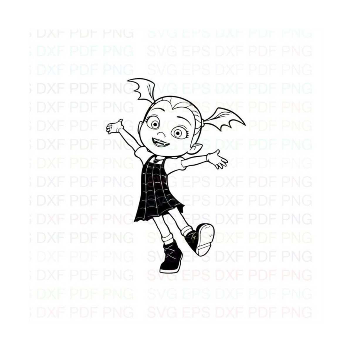 Vampirina_dancing Outline Svg Dxf Eps Pdf Png, Cricut, Cutti - Inspire ...