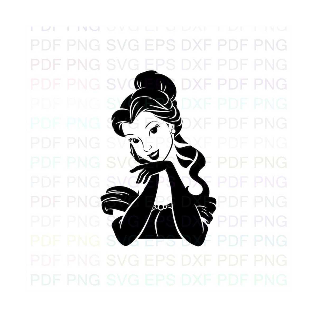 Belle_Beauty_and_Beast Outline Svg Dxf Eps Pdf Png, Cricut, | Inspire ...