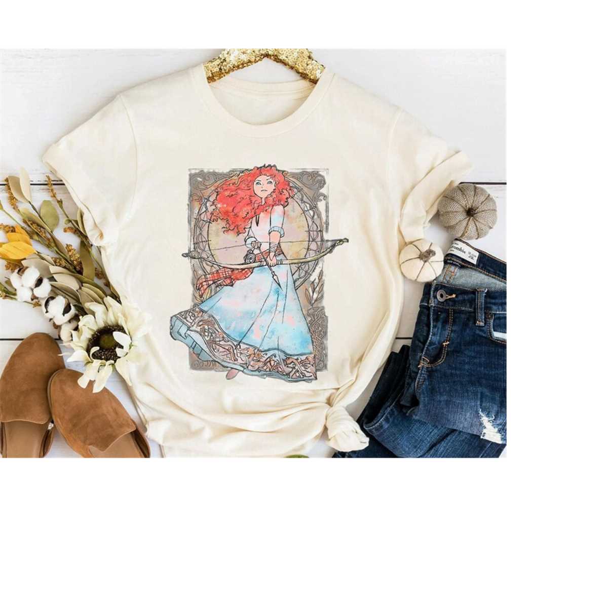 Disney Brave Merida Watercolor Nouveau Graphic T-Shirt, Magi - Inspire ...
