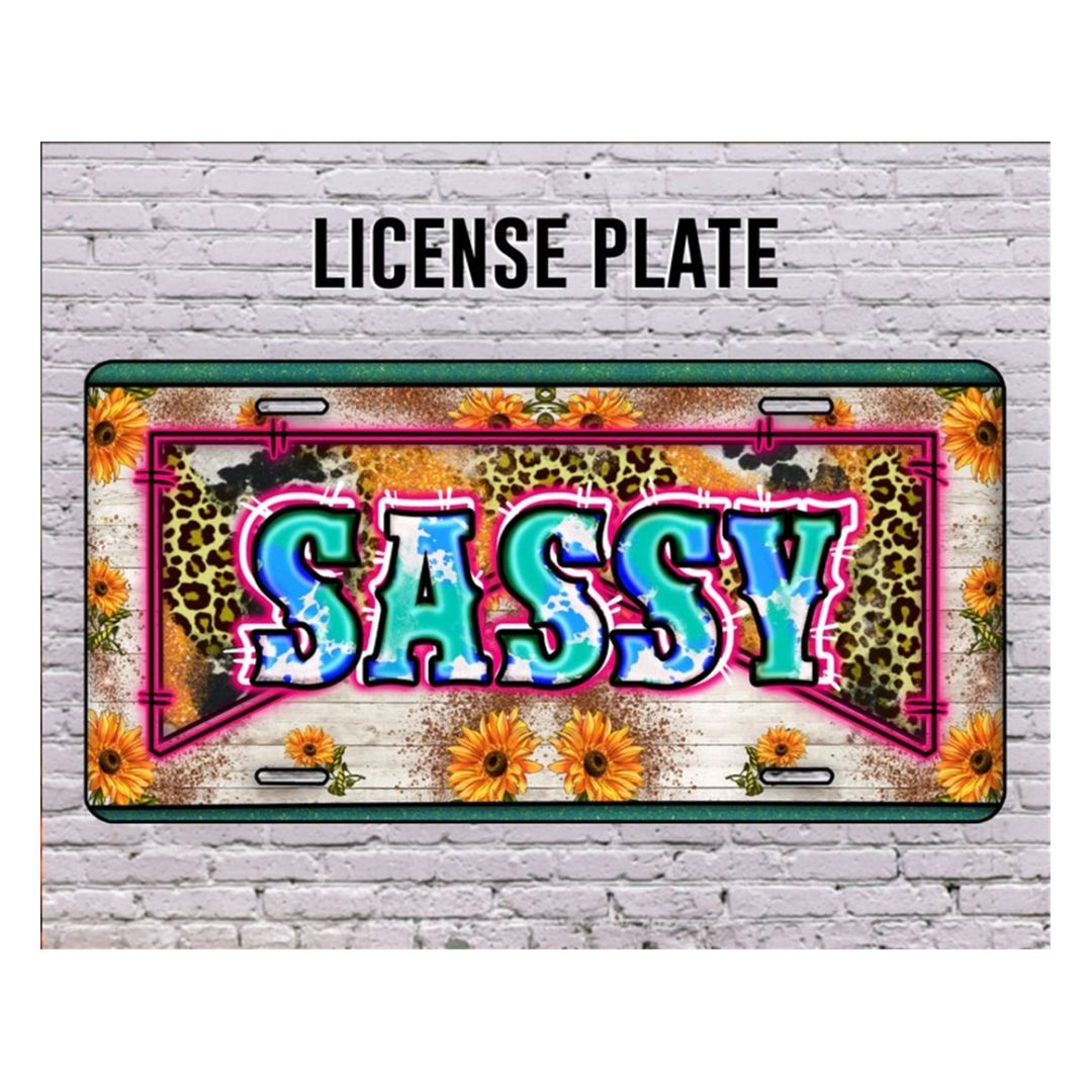 Western Sassy License Plate Png, Western Design Png, Sassy L | Inspire ...