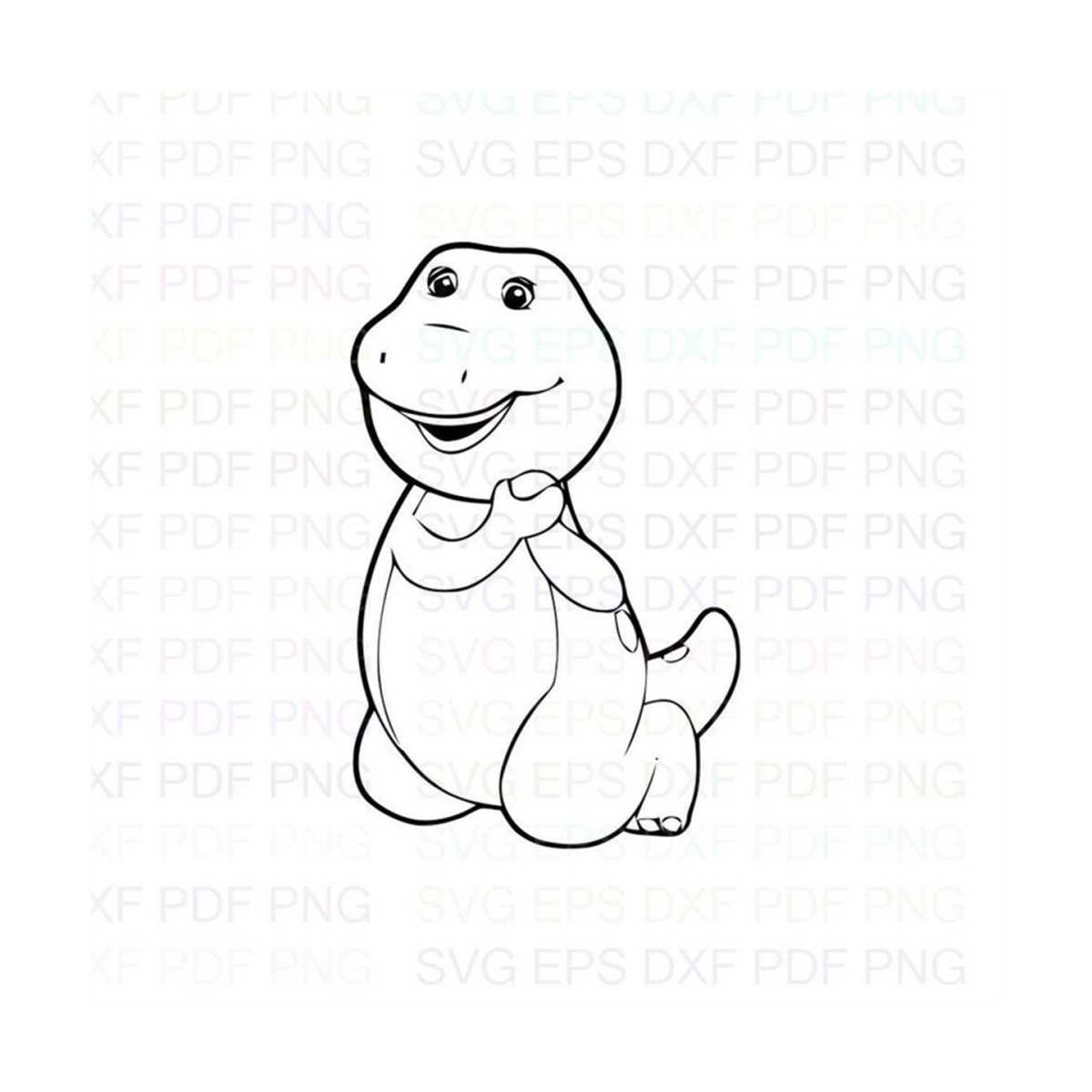 Barney9 Outline Svg Dxf Eps Pdf Png, Cricut, Cutting file, V - Inspire Uplift