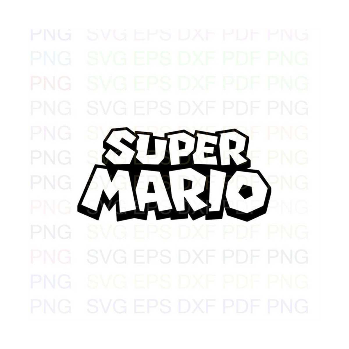 Super_Mario_logo Outline Svg Dxf Eps Pdf Png, Cricut, Cuttin | Inspire ...