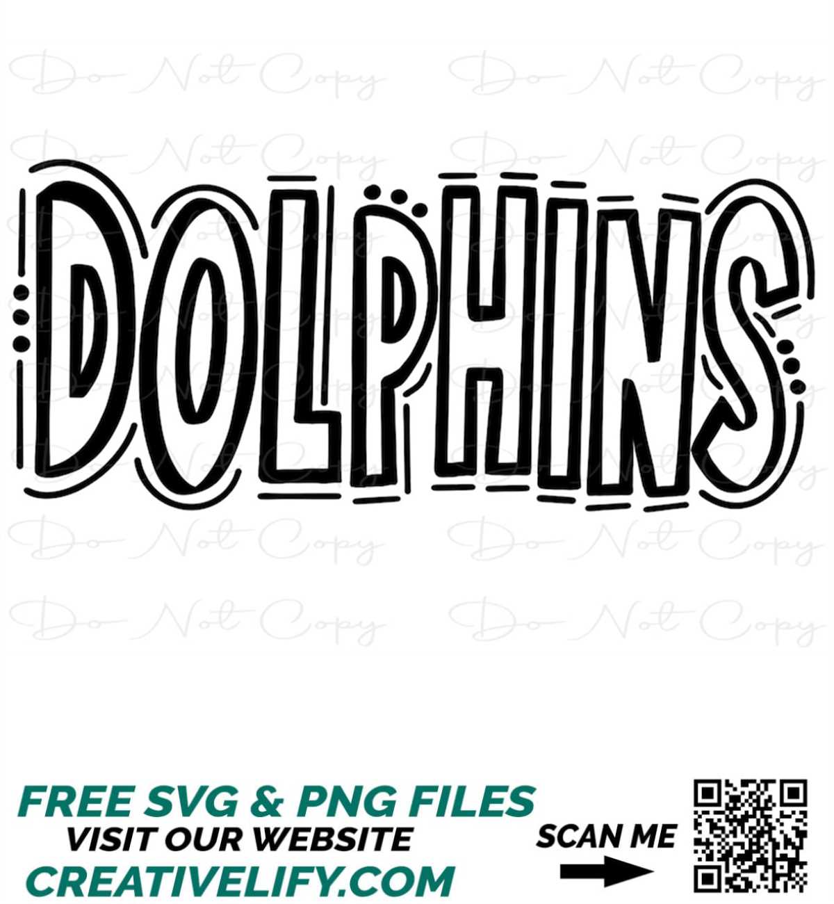DOLPHINS - Doodle Letters Transparent Background - Sublimati - Inspire ...