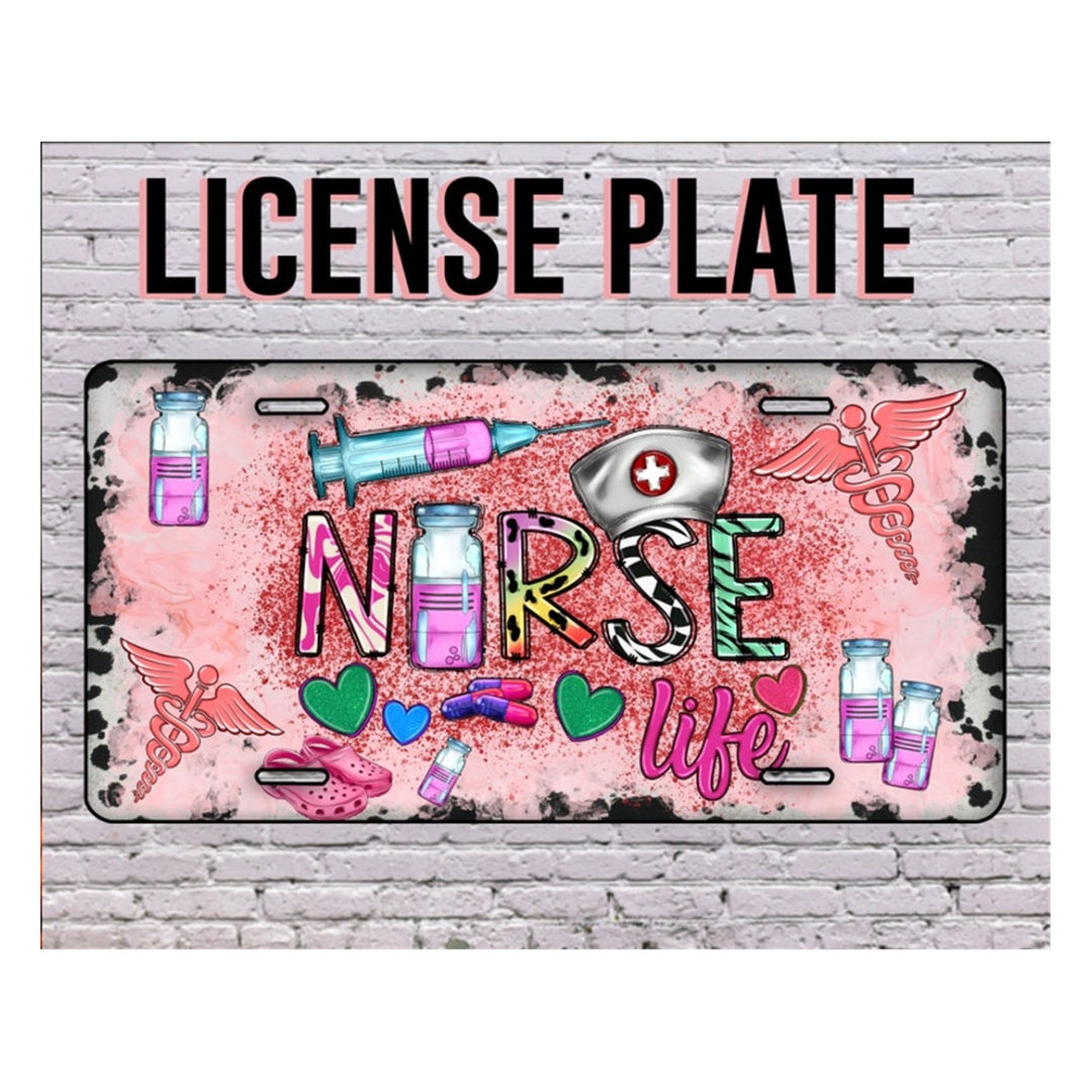 Nurse Life License Plate Png,Valentine's Day Nurse License P | Inspire ...