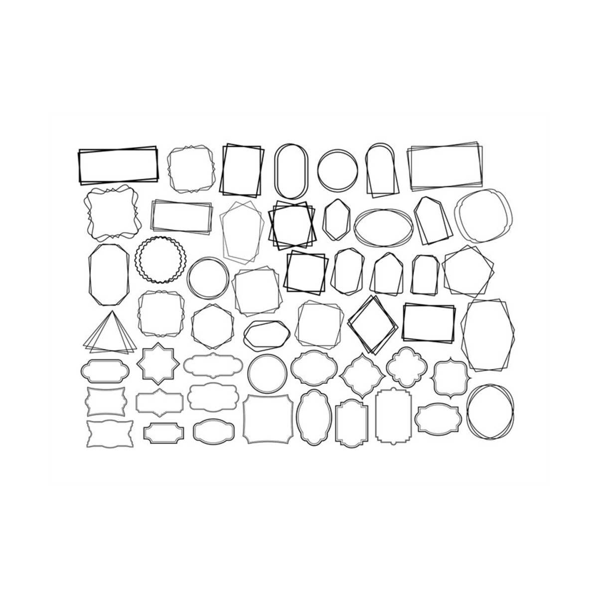 DOUBLE FRAME SVG, Double Square Frame Svg, Round Frame Svg, | Inspire ...