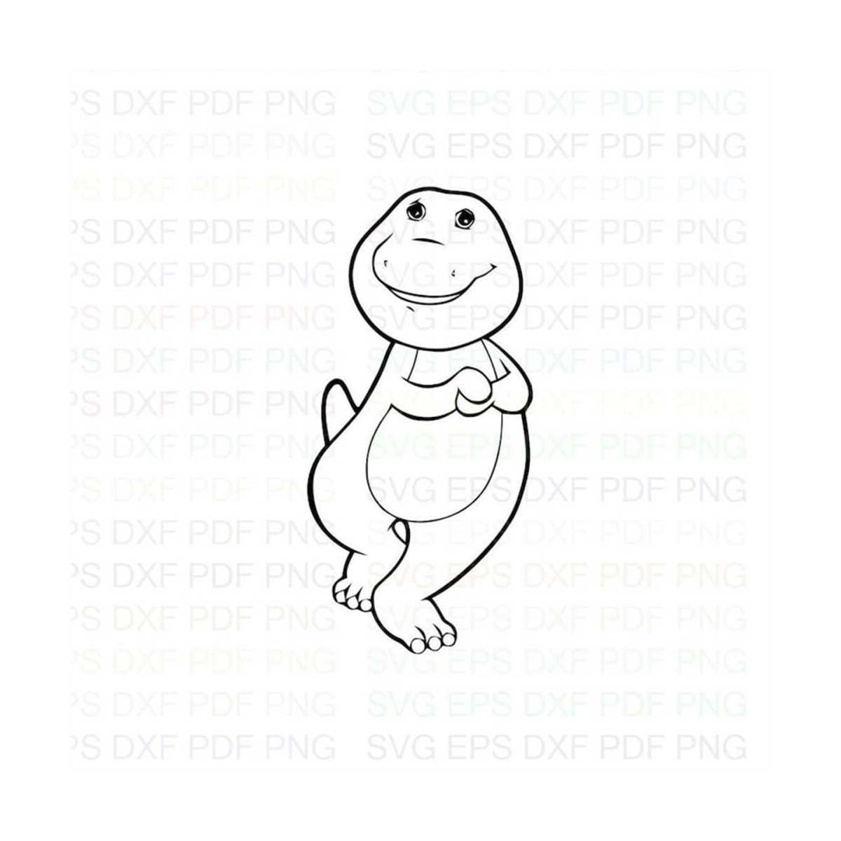 Barney10 Outline Svg Dxf Eps Pdf Png, Cricut, Cutting file, | Inspire ...