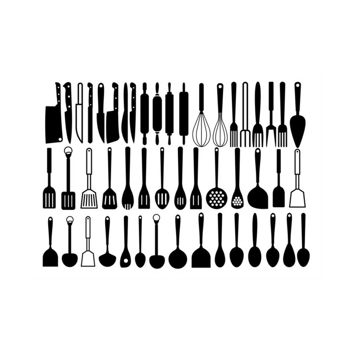 KITCHEN UTENSILS SVG, Cooking Svg, Kitchen utensils Svg cut | Inspire ...