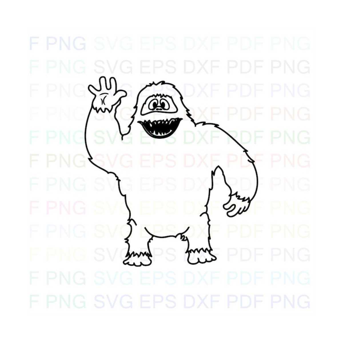 Abominable_Snowman_Rudolphs_Bumble_Say_Hi Outline Svg Dxf Ep - Inspire ...