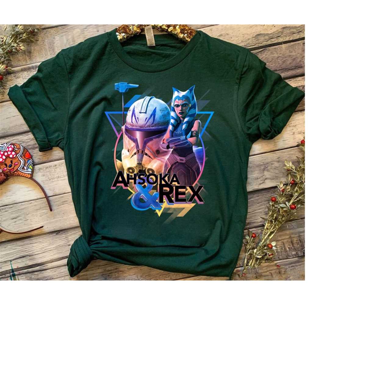 Star Wars The Clone Wars Ahsoka & Rex Triangle Portrait Shir - Inspire Uplift