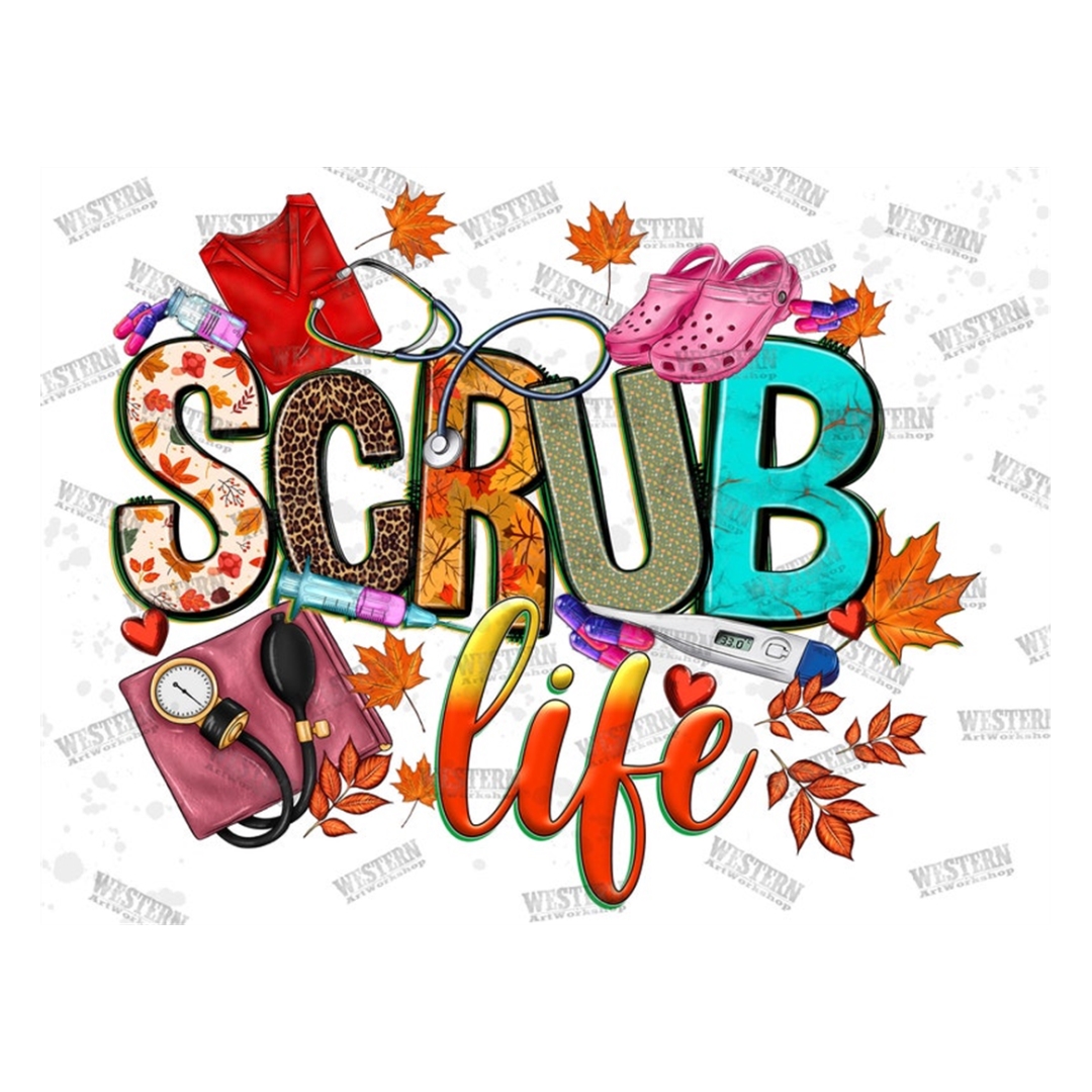 Scrub life Fall png sublimation design download, Fall png, F | Inspire ...
