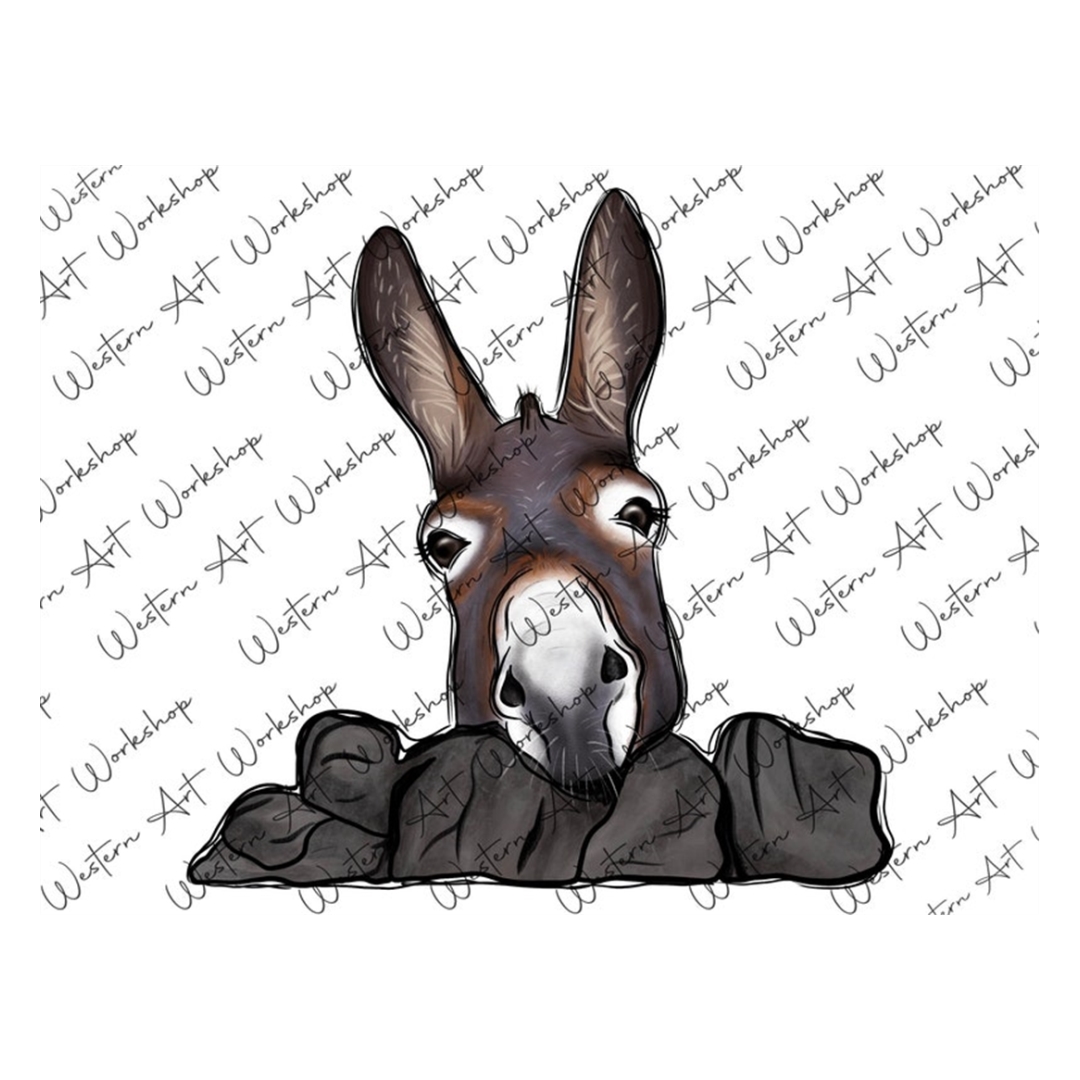 Watercolor Donkey Sublimation Png, Donkey Png, Donkey, Donke | Inspire ...
