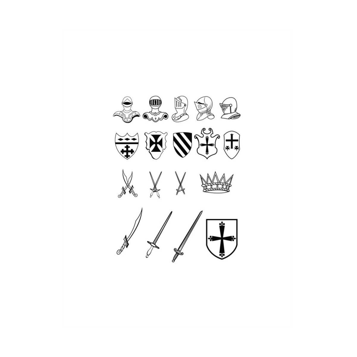 Medieval svg, SVG, Knights, crosses swords, helmets svg,Silh | Inspire ...