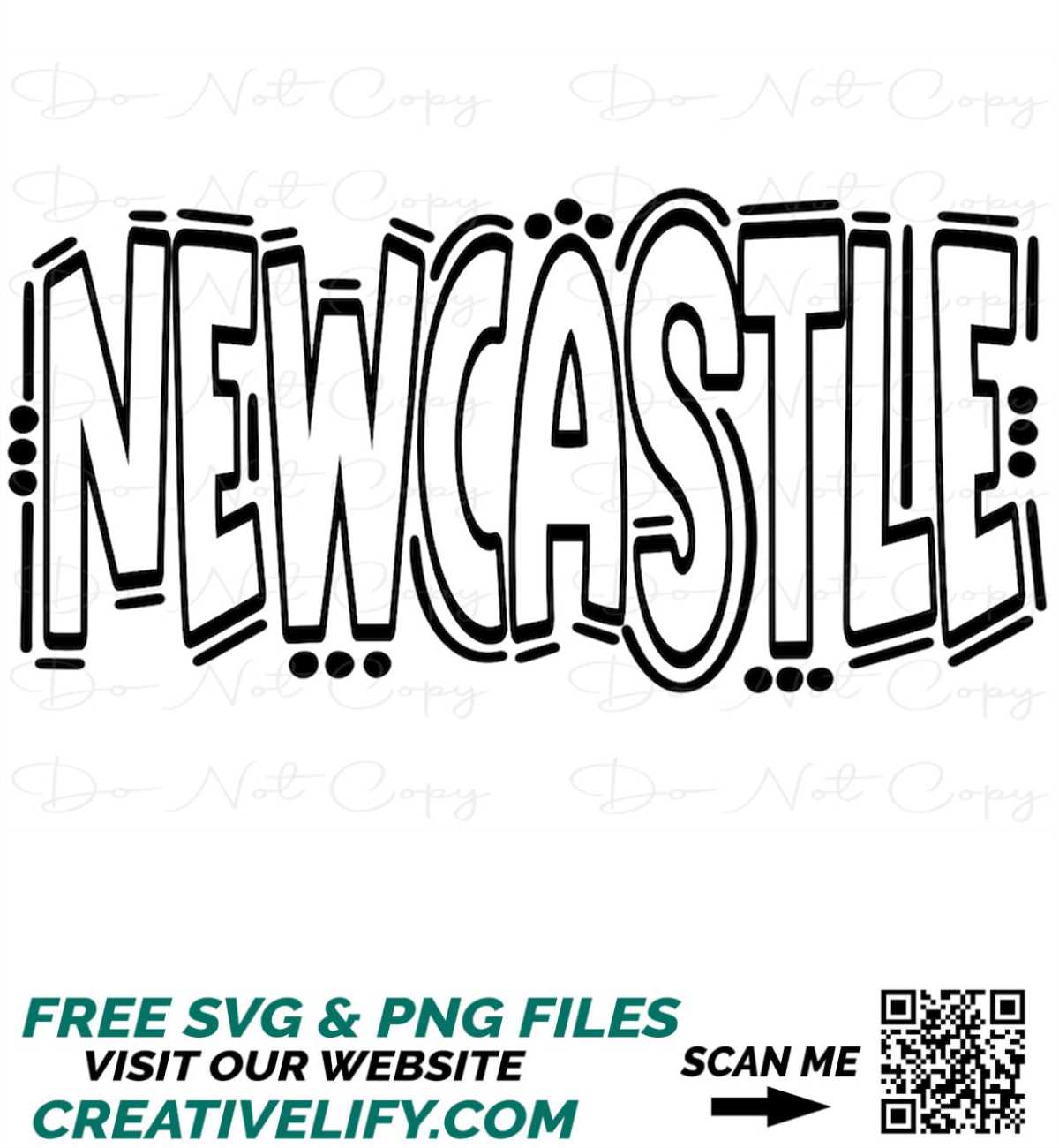 NEWCASTLE - Doodle Letters Transparent Background - Sublimat | Inspire ...