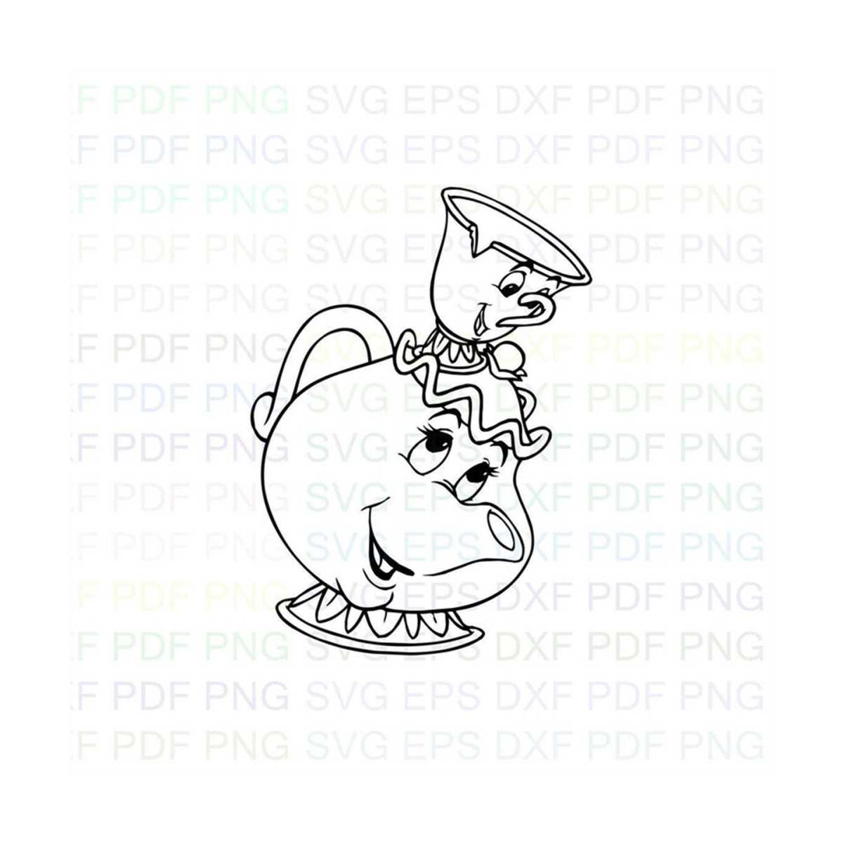 Beauty_and_Beast_022 Outline Svg Dxf Eps Pdf Png, Cricut, Cu | Inspire ...