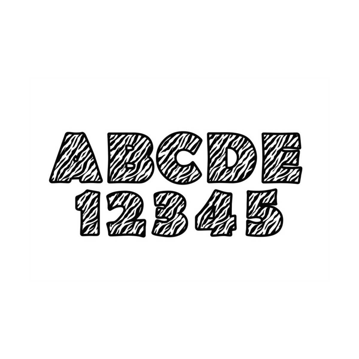 ZEBRA FONT SVG, Zebra Alphabet Svg, Zebra Letters and Number | Inspire ...