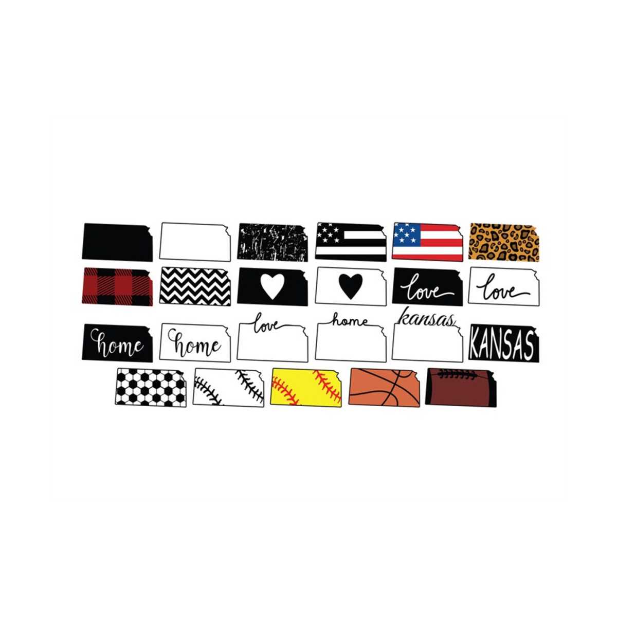 KANSAS STATE SVG, Kansas State Clipart, Kansas state silhoue | Inspire ...