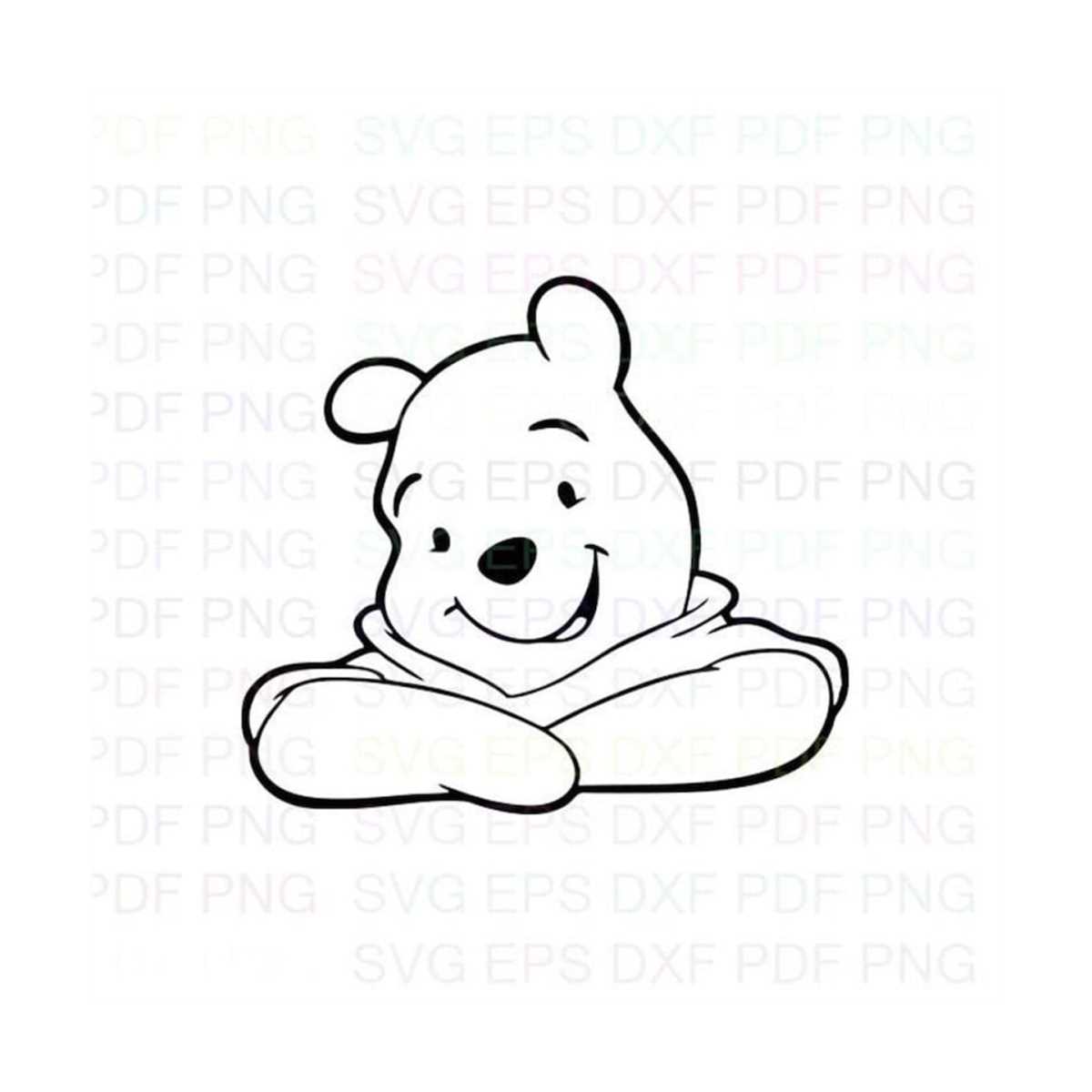 Bear_Winnie_the_Pooh_16 Outline Svg Dxf Eps Pdf Png, Cricut, | Inspire ...