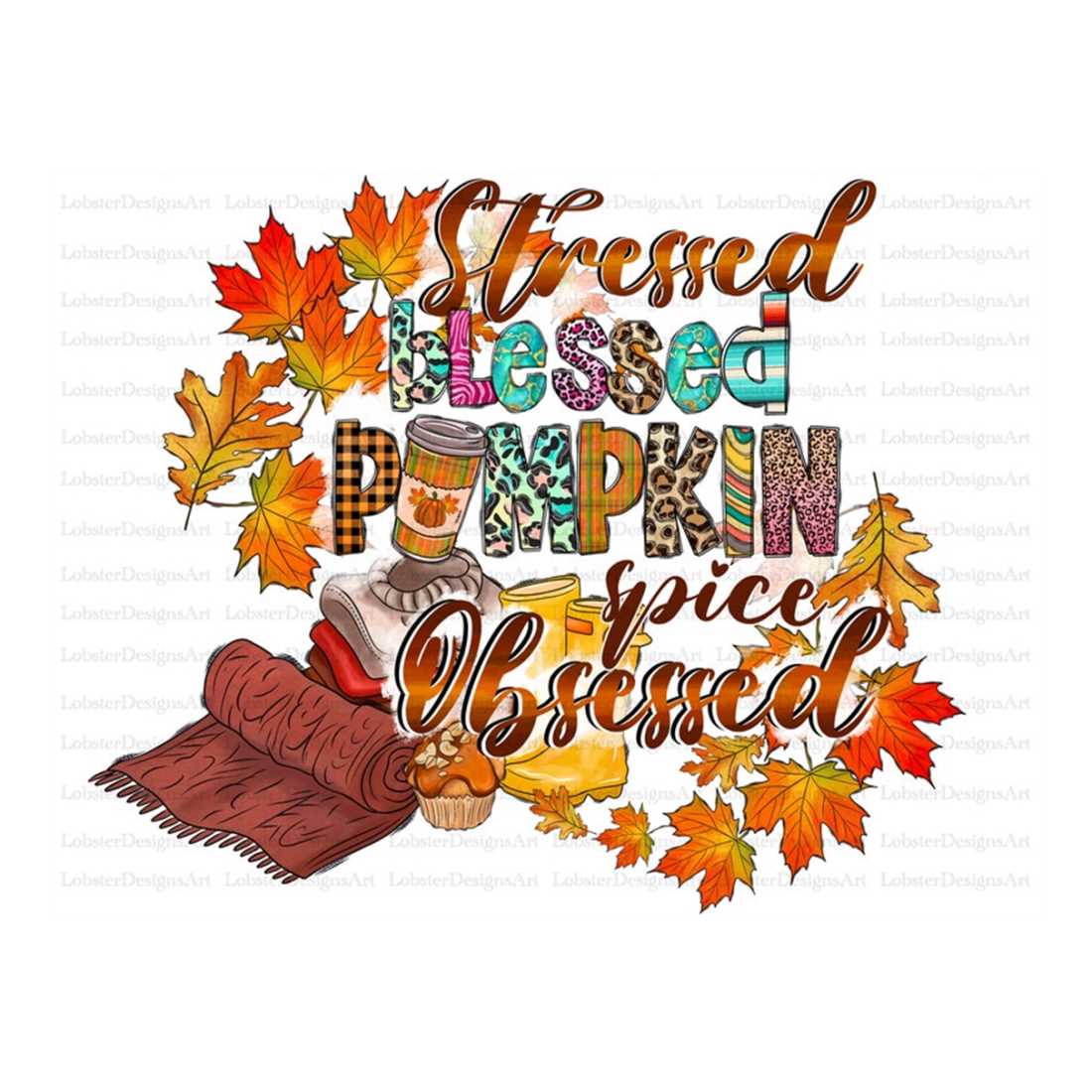 Stressed Blessed Pumpkin obsessed PNG, Pumpkin Png, Fall PNG | Inspire ...