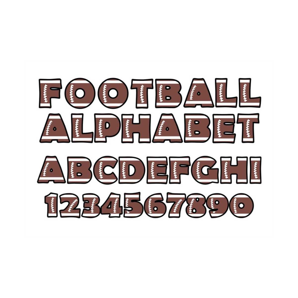 FOOTBALL ALPHABET and Numbers SVG Files, Football Alphabet C | Inspire ...