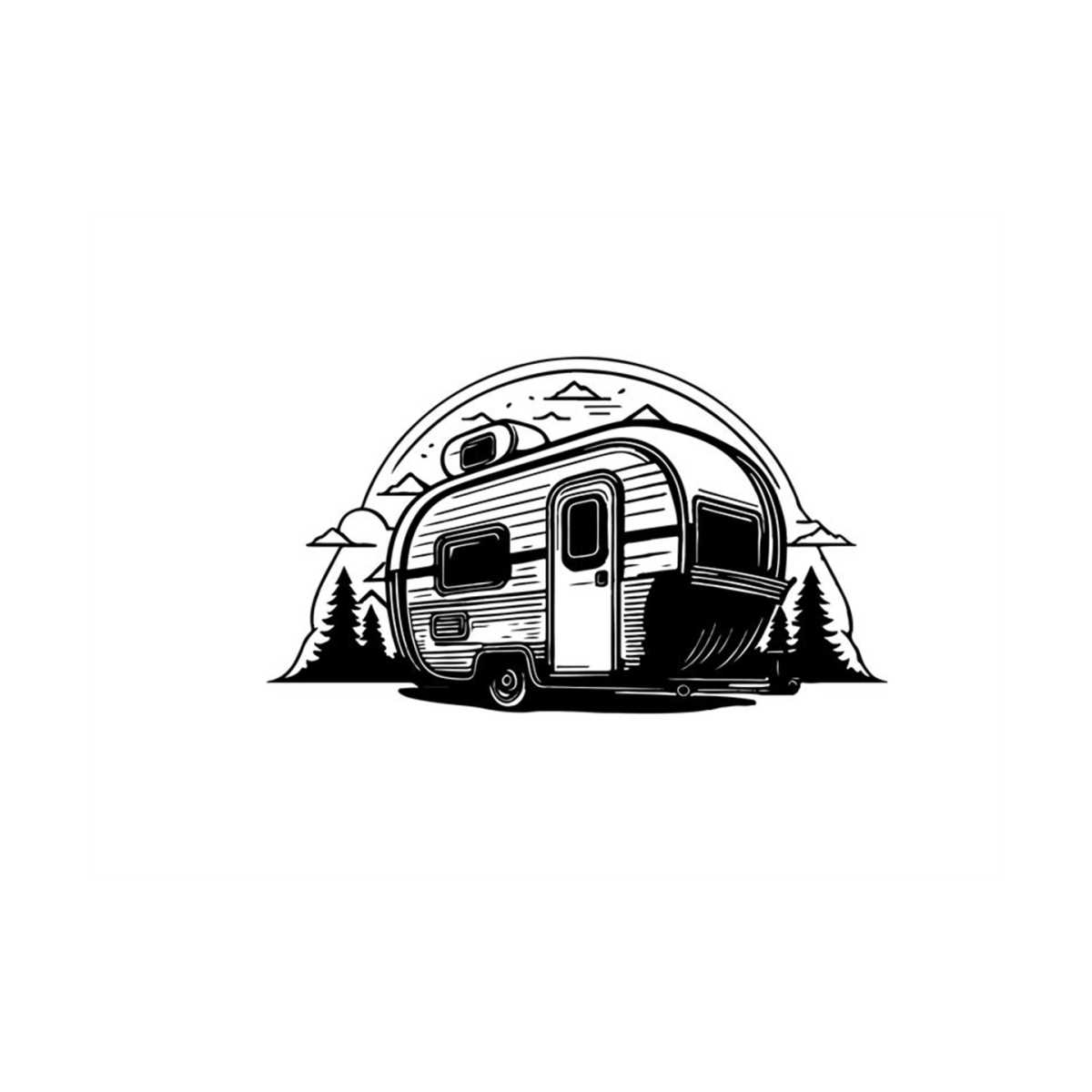 CAMPER CARAVAN SVG, Camper Clipart, Camping Svg, Camper Svg - Inspire ...