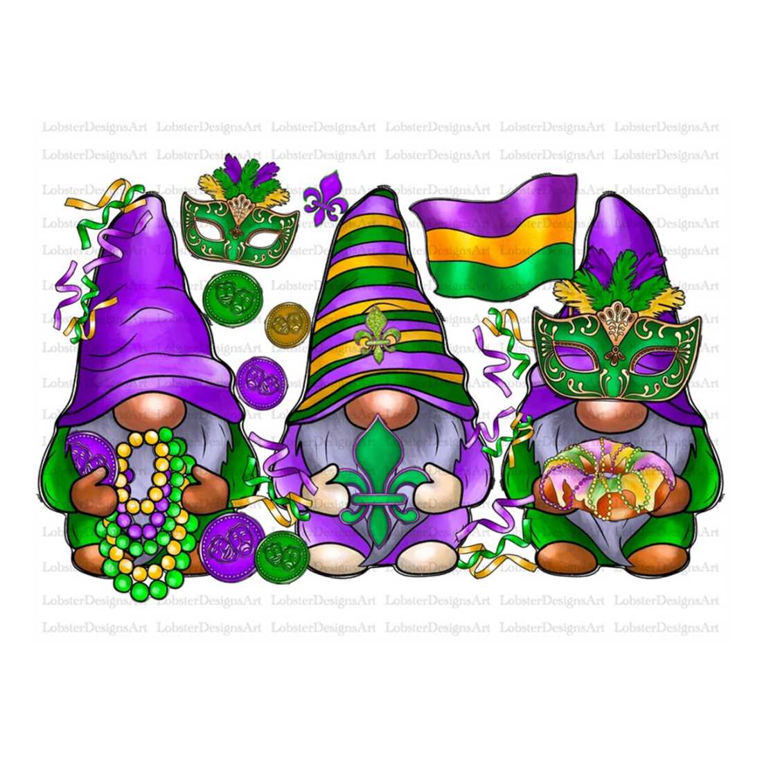 Mardi Gras Gnome Png Sublimation Design, Mardi Gras Png,Fleu | Inspire ...
